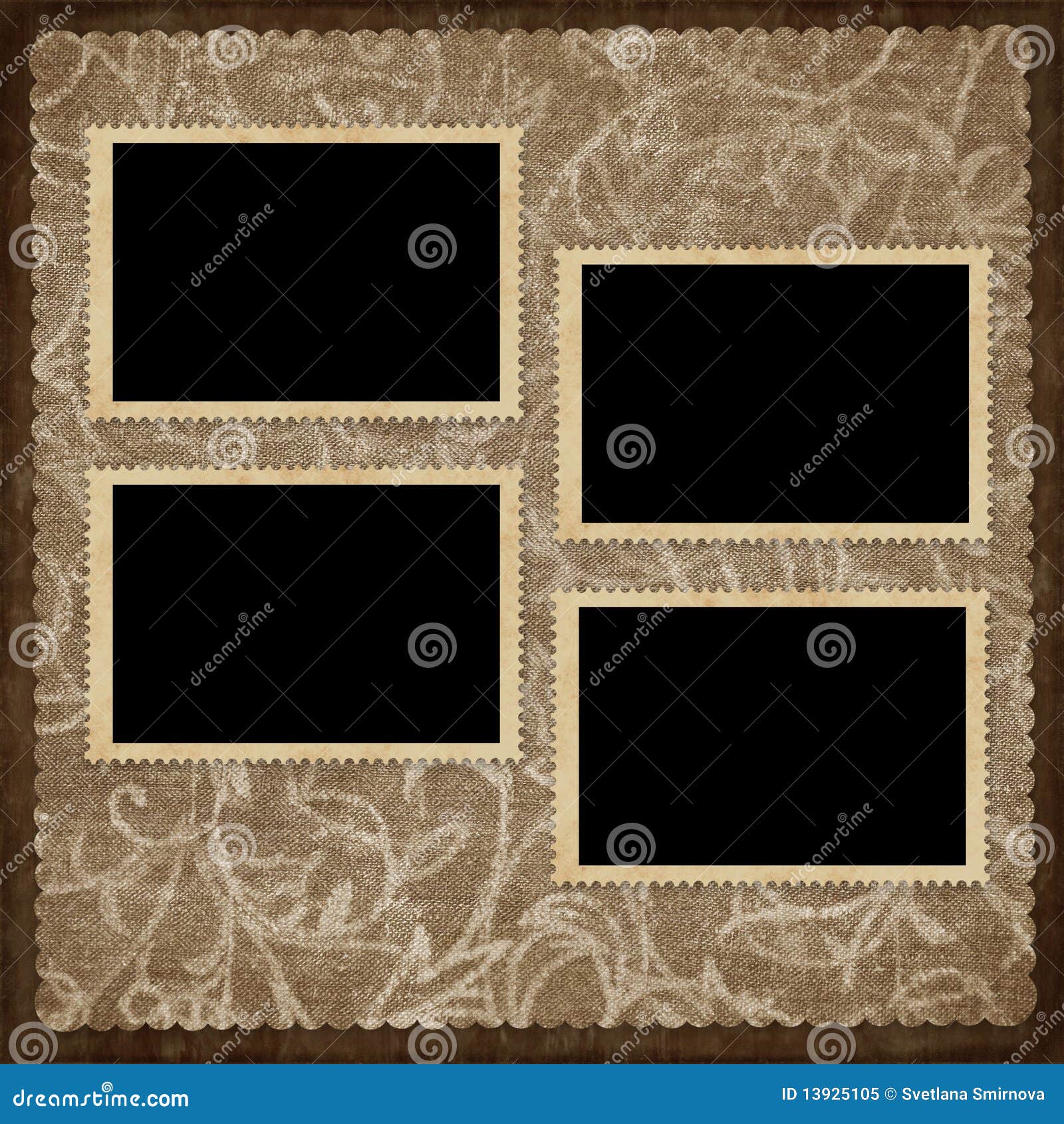 Vintage Card from Old Paper Stock Illustration - Illustration of border ...