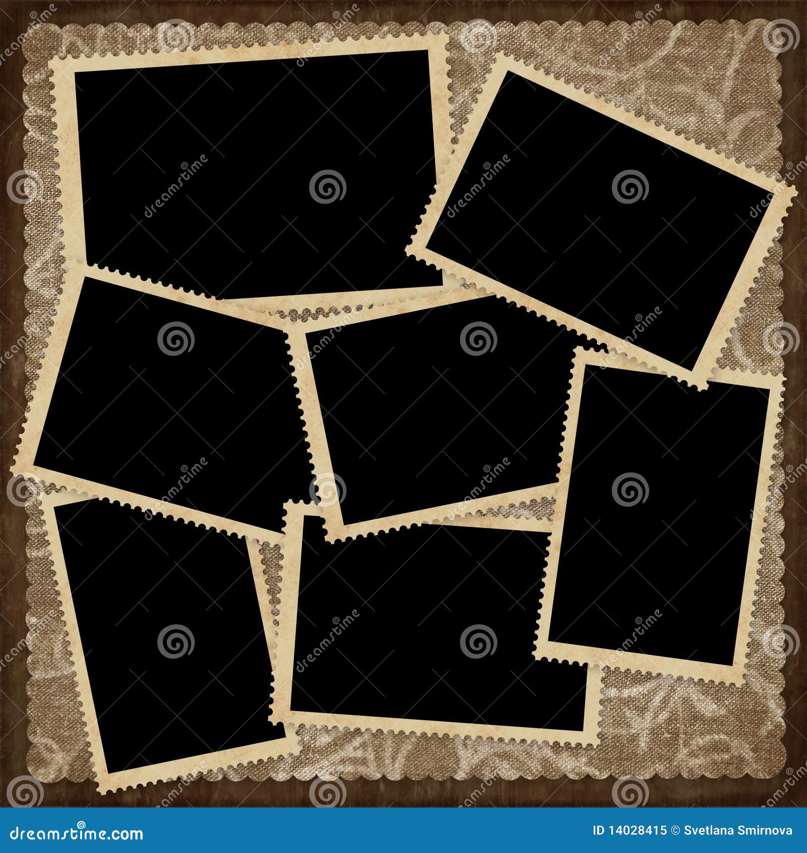 Vintage Card from Old Paper Stock Illustration - Illustration of ...