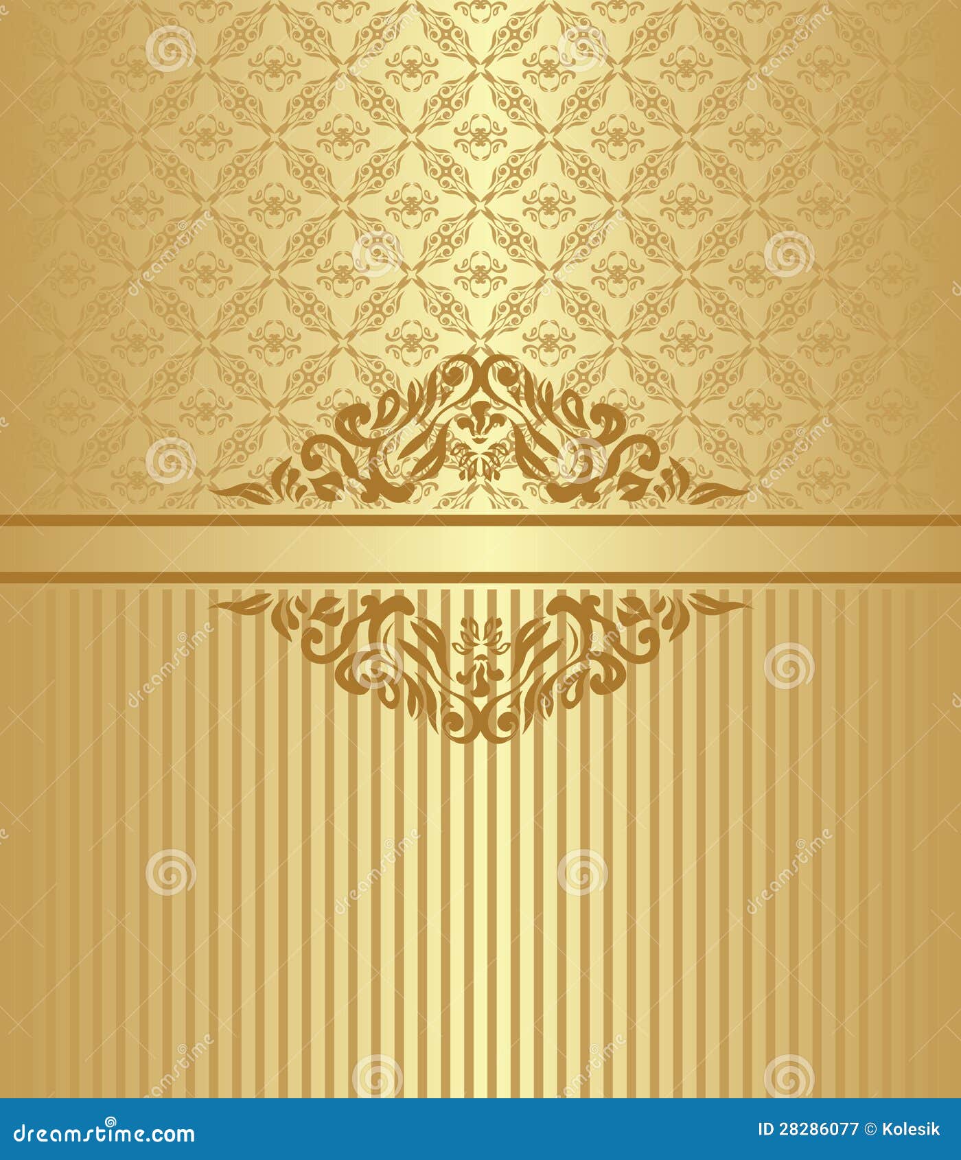 Vintage Card with a Seamless Pattern Stock Vector - Illustration of ...