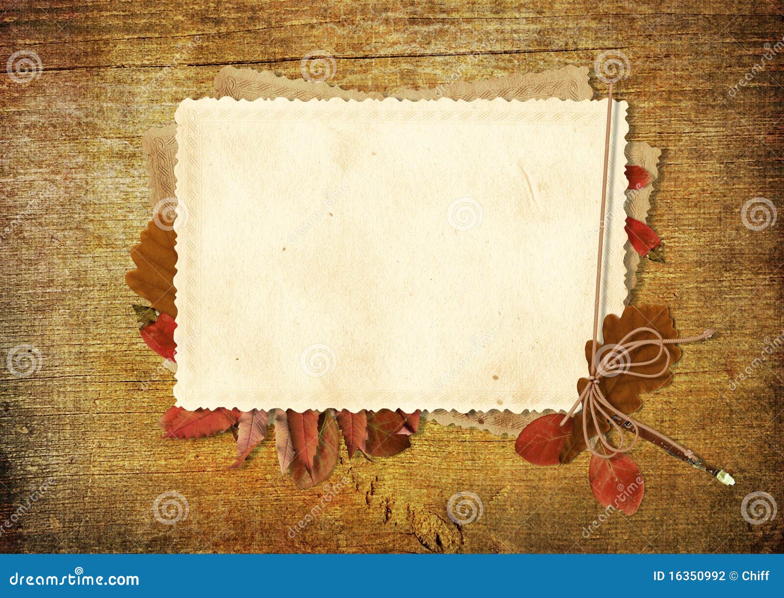 Vintage Card on Wooden Background Stock Photo - Image of decoration ...