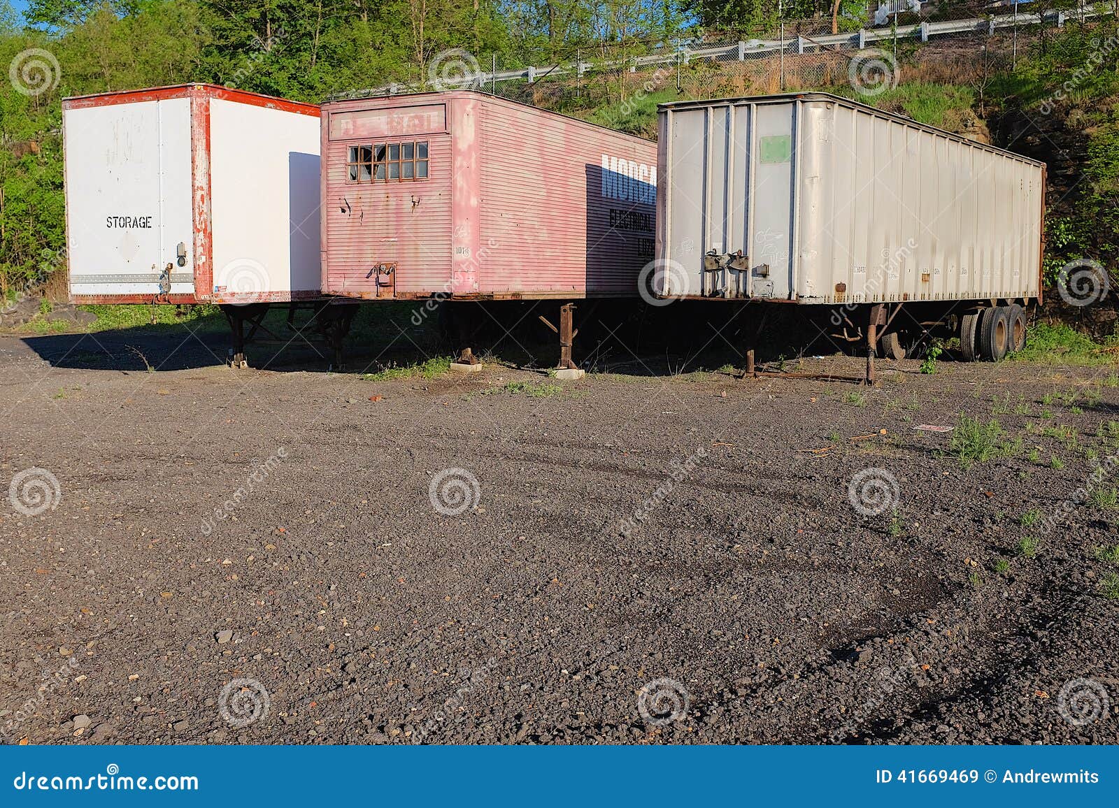 Vintage Cargo Trailers stock image. Image of trucking - 41669469