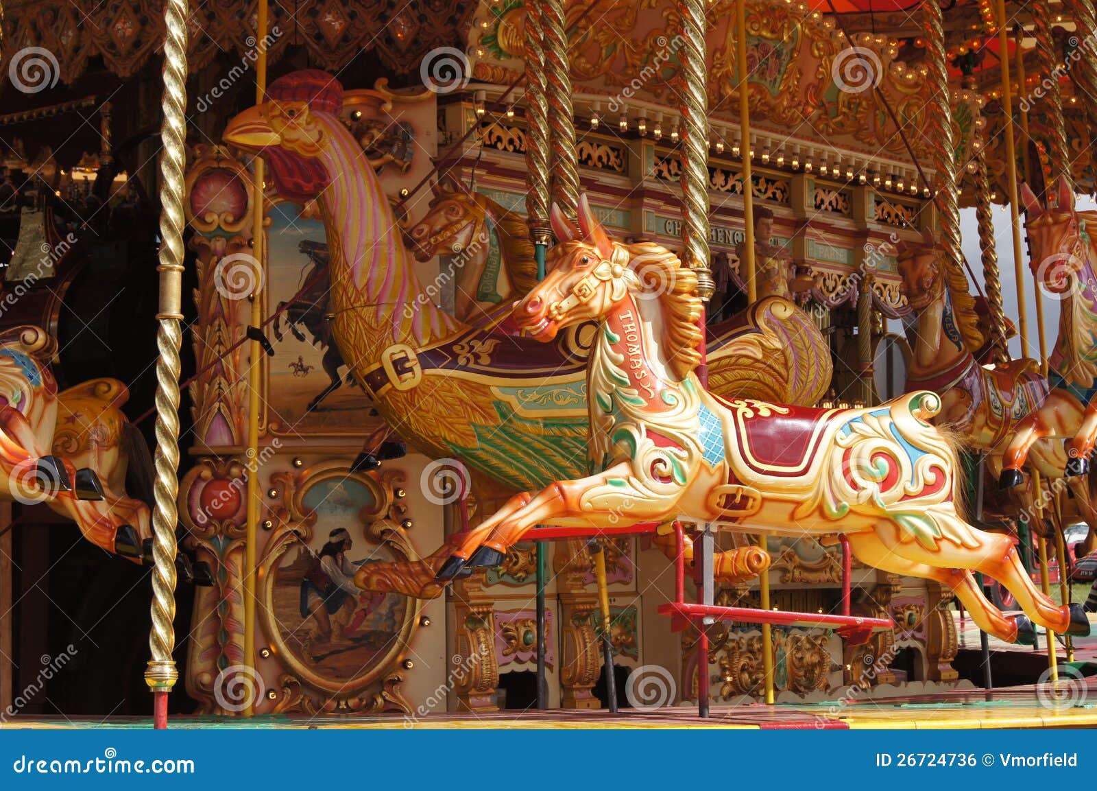 Vintage carousel editorial photo. Image of traditional - 26724736