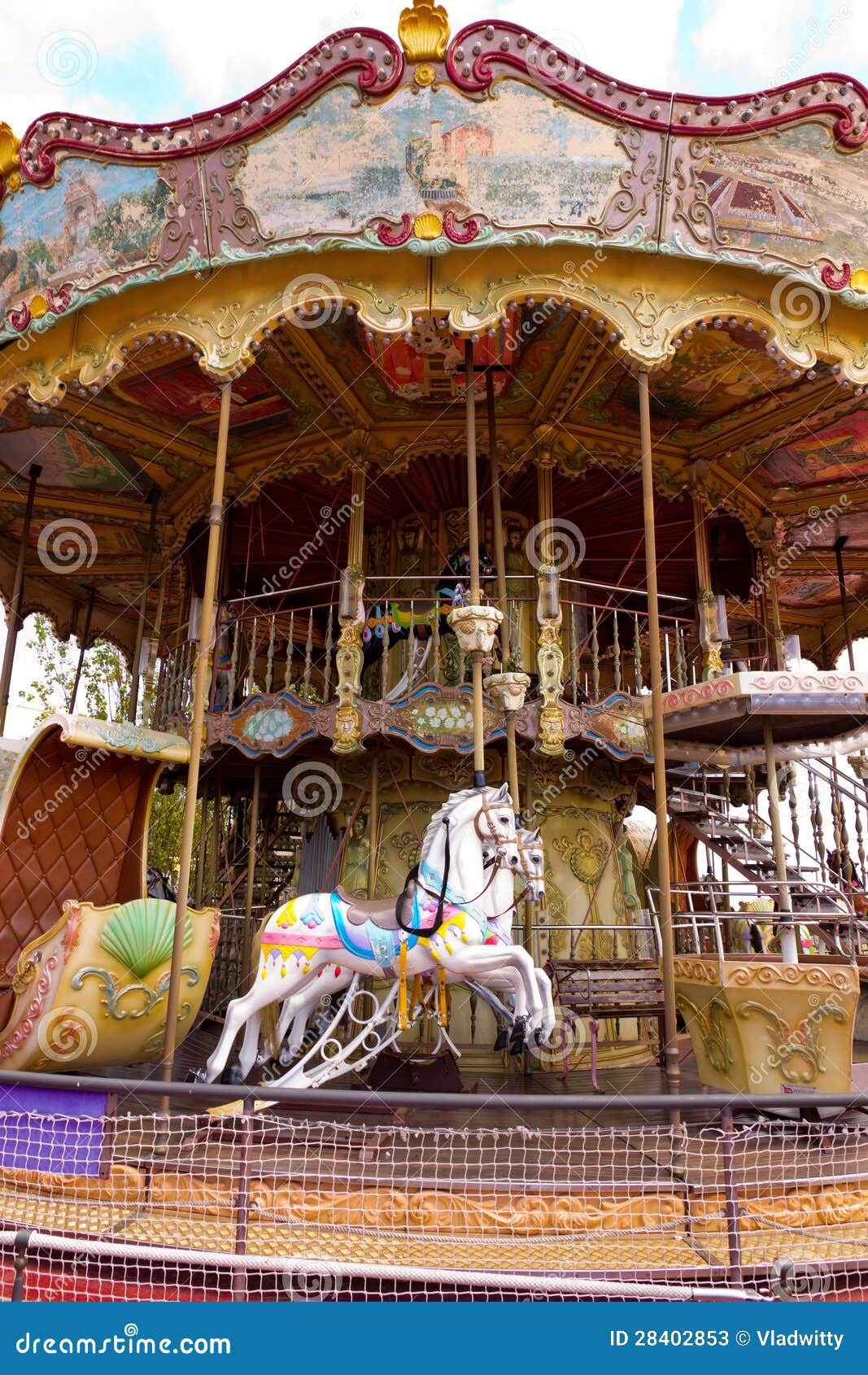 Vintage carousel stock image. Image of circle, happiness - 28402853