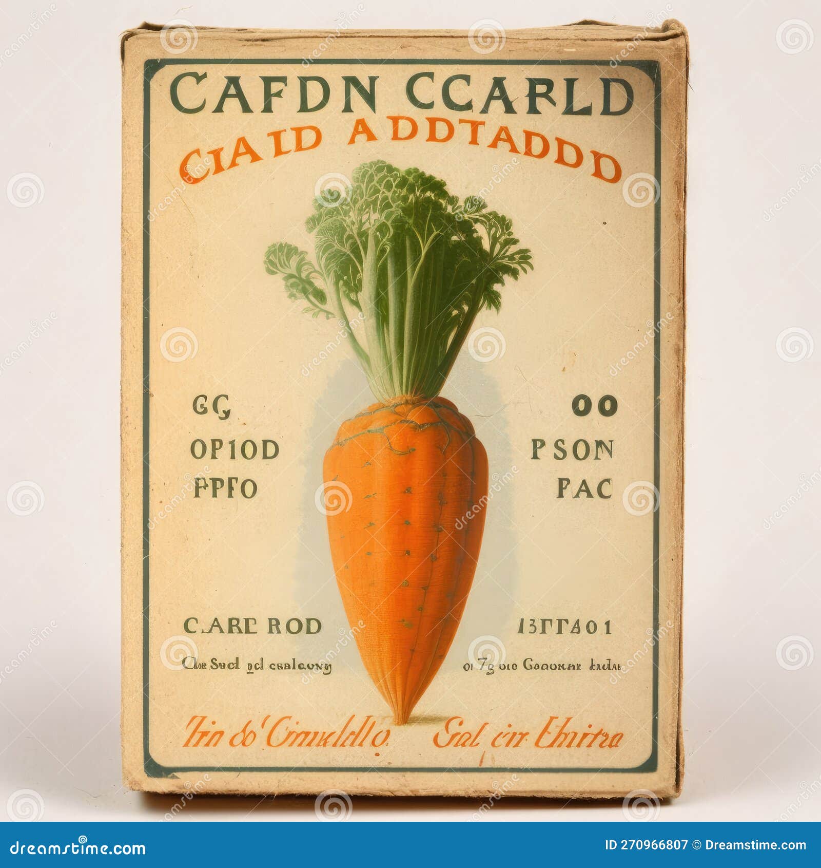Vintage Carrot Garden Seed Design Stock Photography | CartoonDealer.com ...