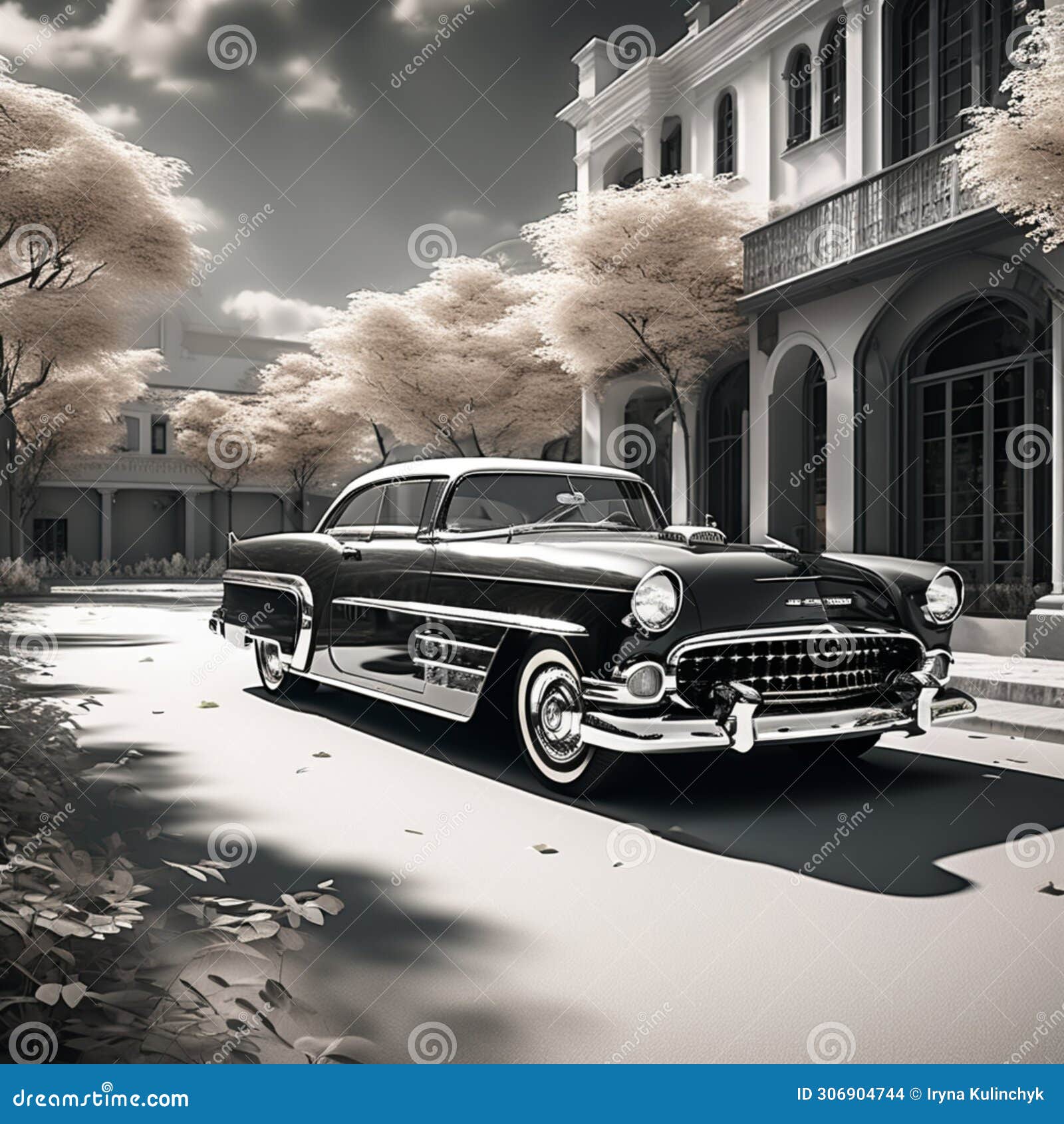 Vintage cars stock illustration. Illustration of full - 306904744