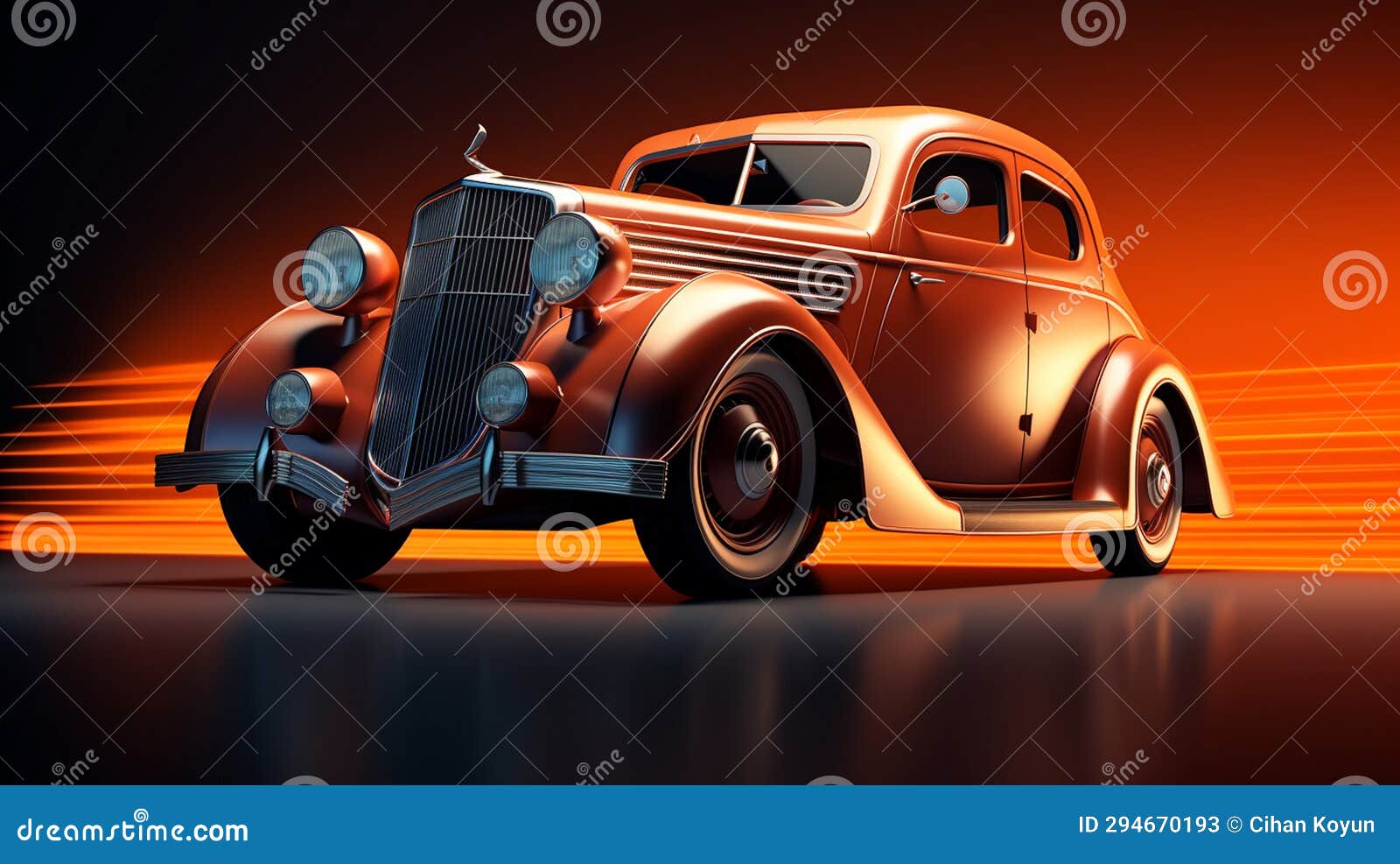 Vintage Cars Engine Bay Like a Work of Art Stock Illustration ...
