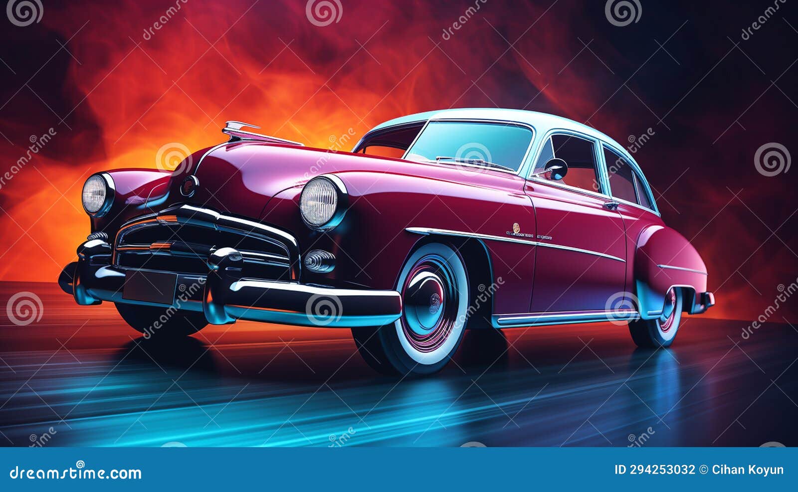 Vintage Cars Engine Bay a Marvel of Engineering Stock Illustration ...