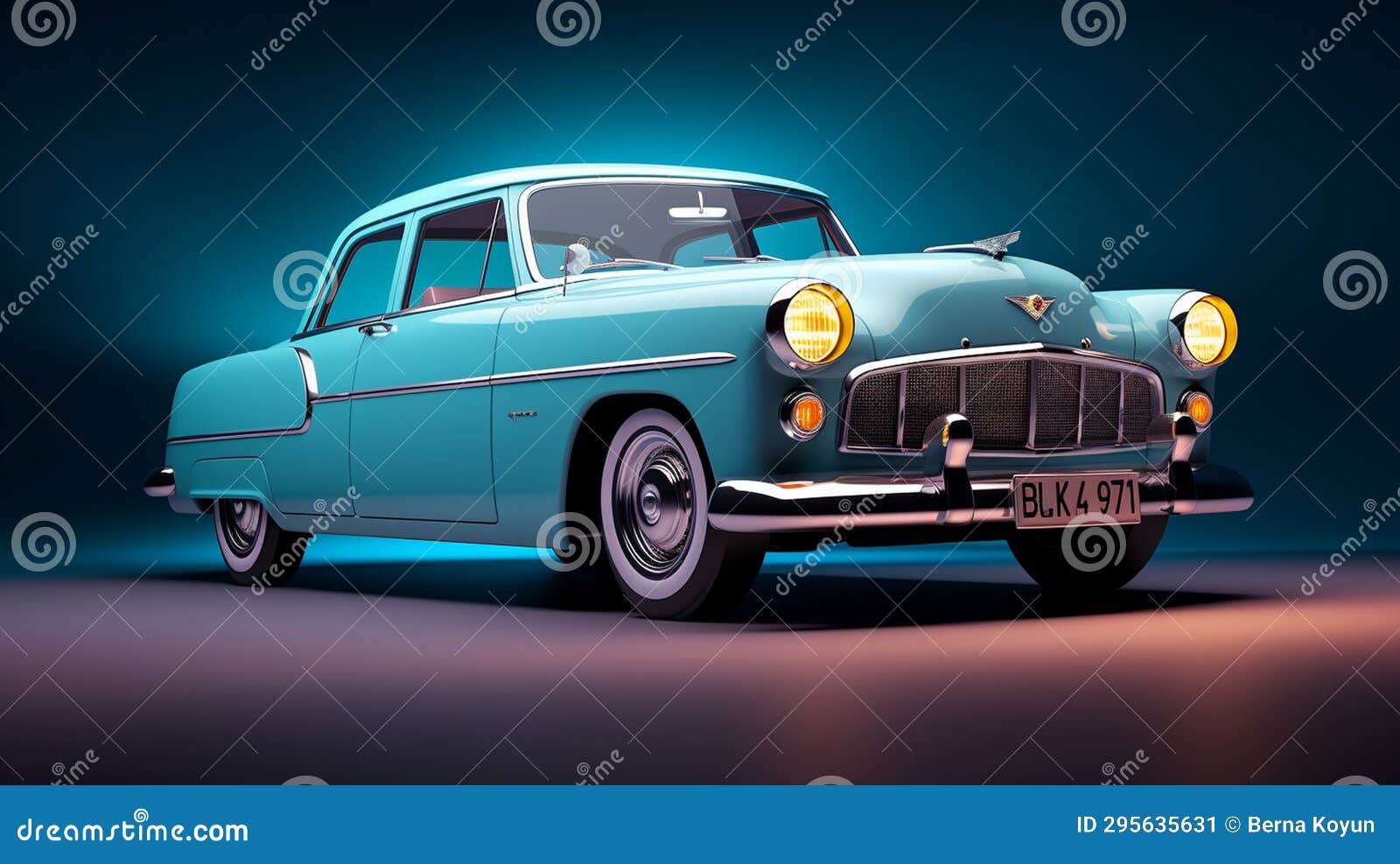 Vintage Cars Engine Bay in Pristine Condition Stock Illustration ...