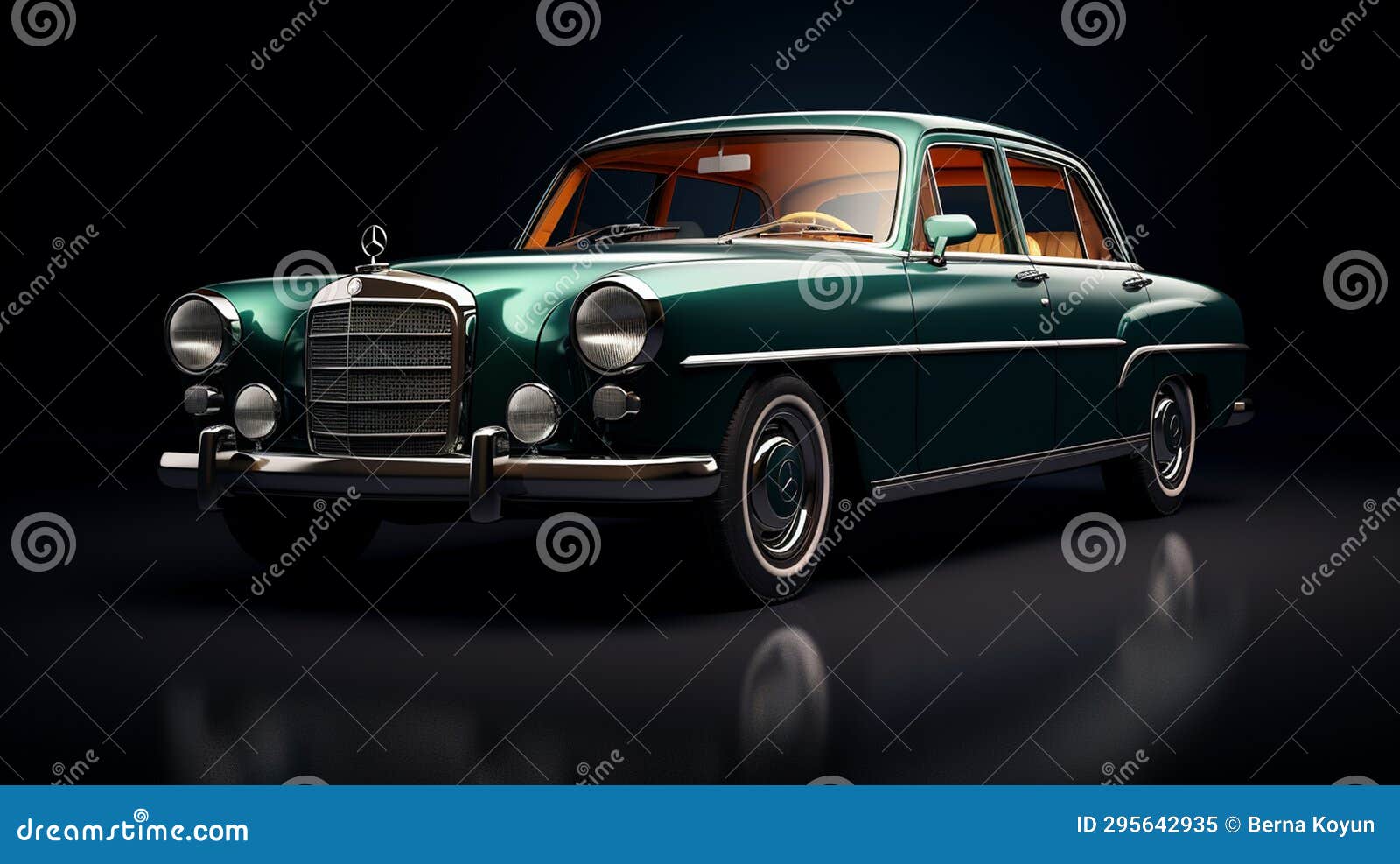 Vintage Cars Engine Bay Sparkling Clean Stock Illustration ...