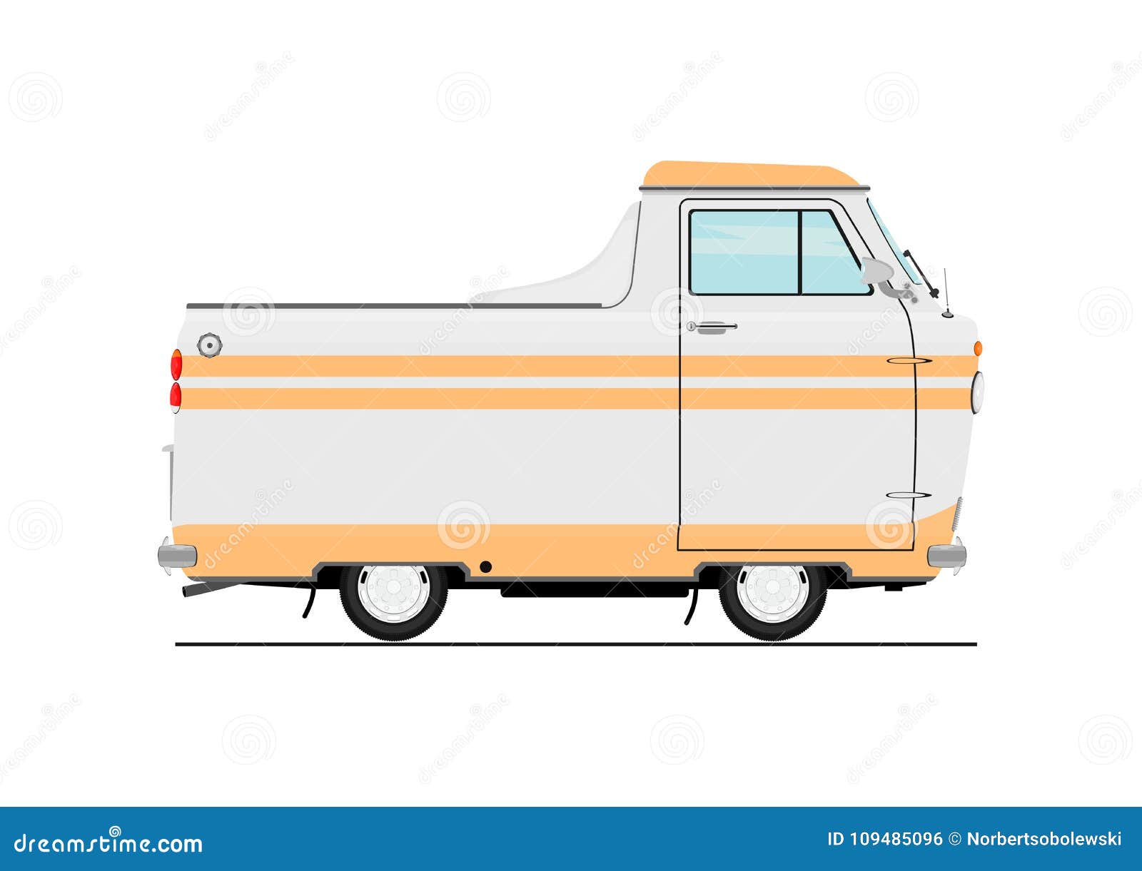 Vintage cartoon van stock vector. Illustration of truck - 109485096