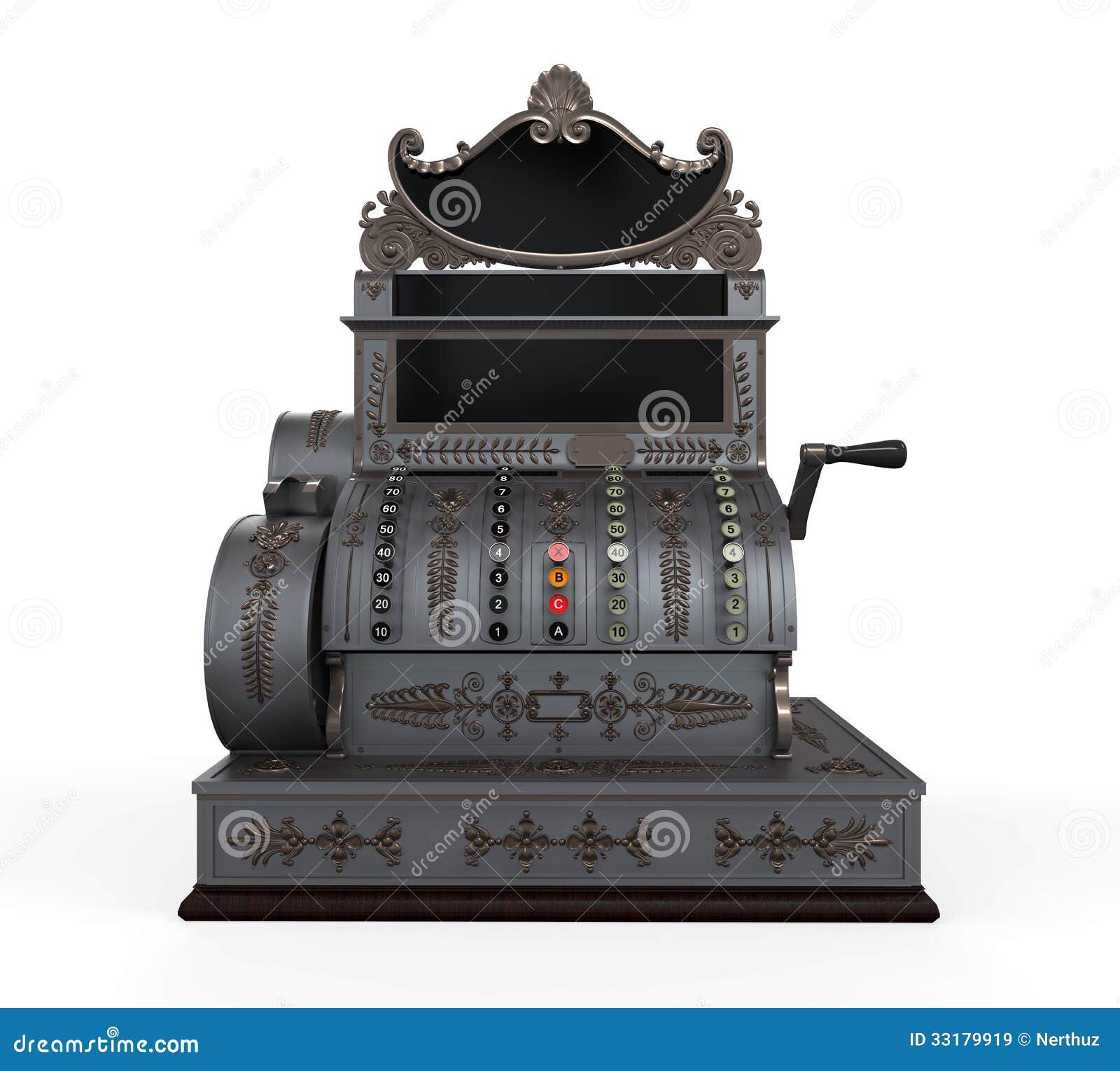 Vintage Cash Register stock illustration. Illustration of market - 33179919