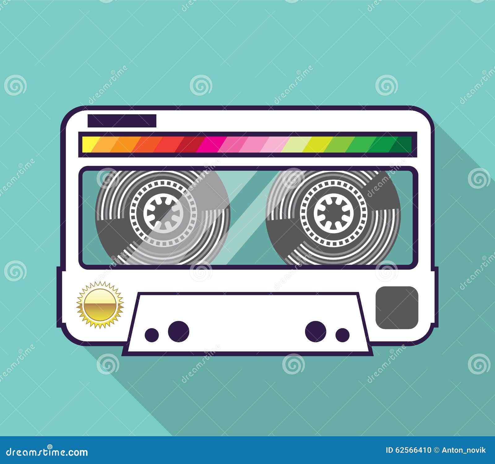 Vintage Cassette vector stock vector. Illustration of copy - 62566410