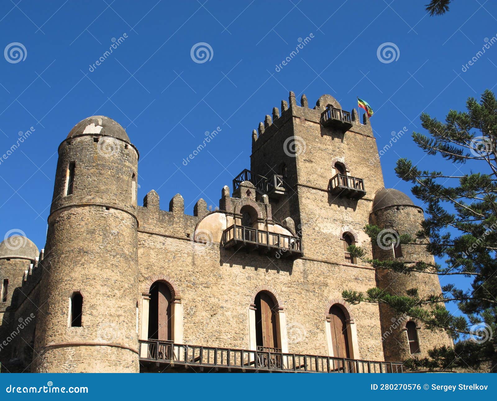 The Vintage Castle in Gondor City, Ethiopia Editorial Photo - Image of ...
