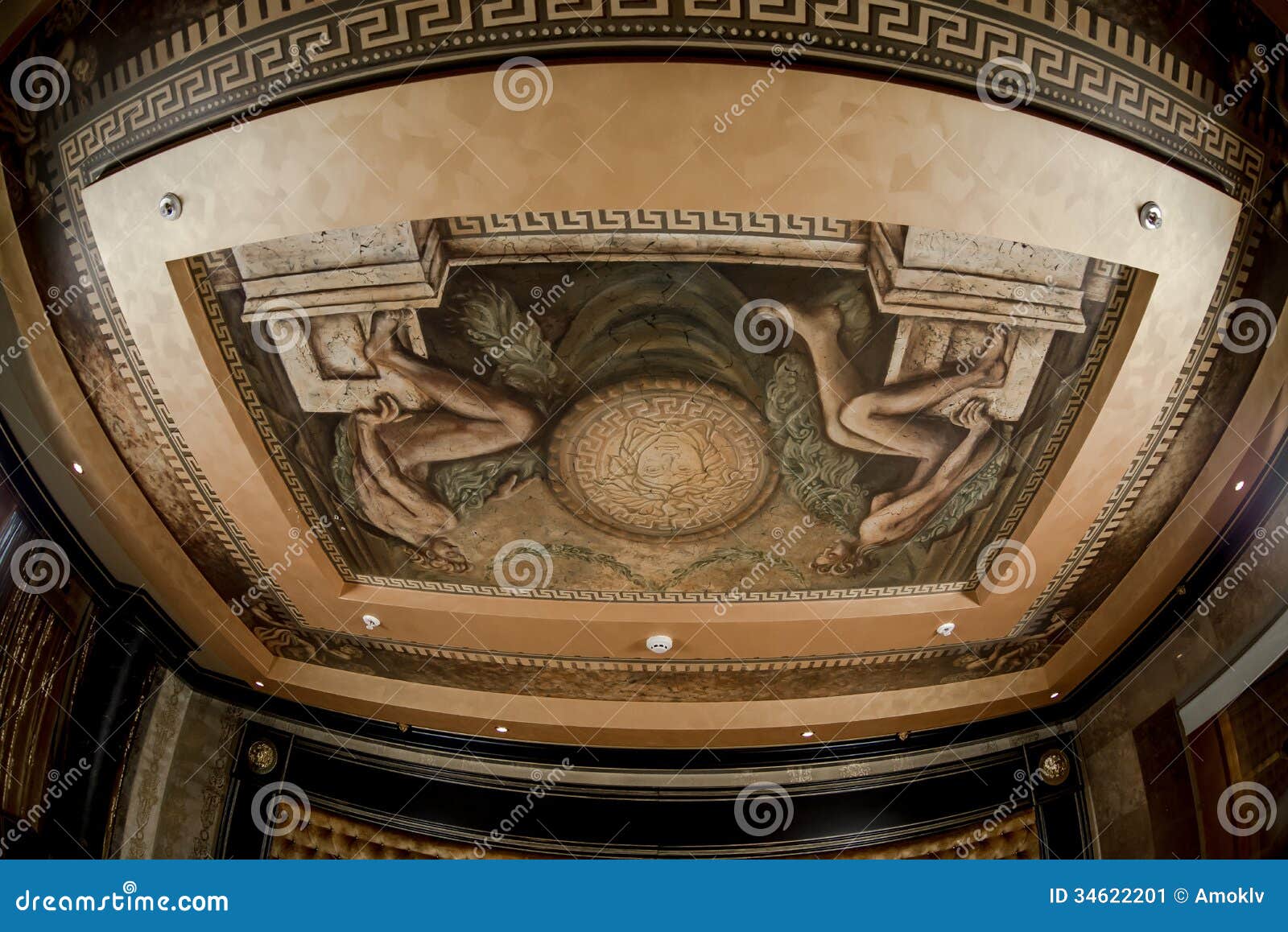Vintage ceiling stock image. Image of pattern, ancient - 34622201