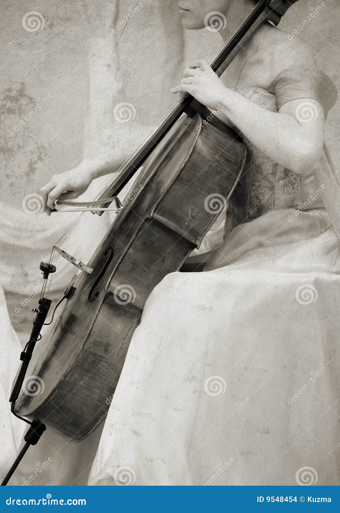 Vintage cello stock photo. Image of dress, human, occupation - 9548454
