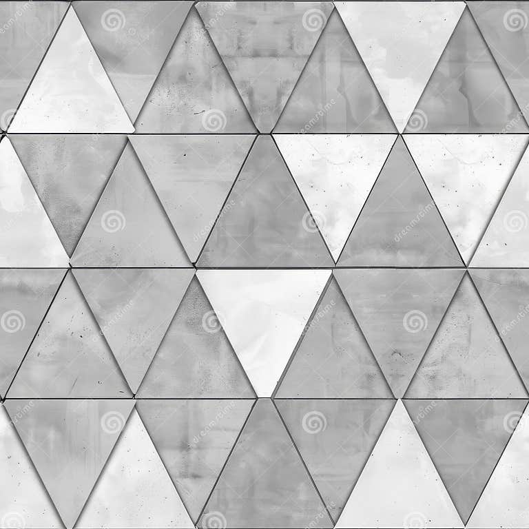Vintage Cement Tile with Triangular Pattern, Retro Geometric Design for ...