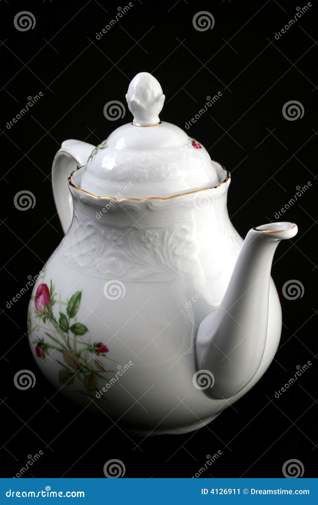Vintage Ceramic Tea Pitcher Stock Image - Image of vintage, antique ...