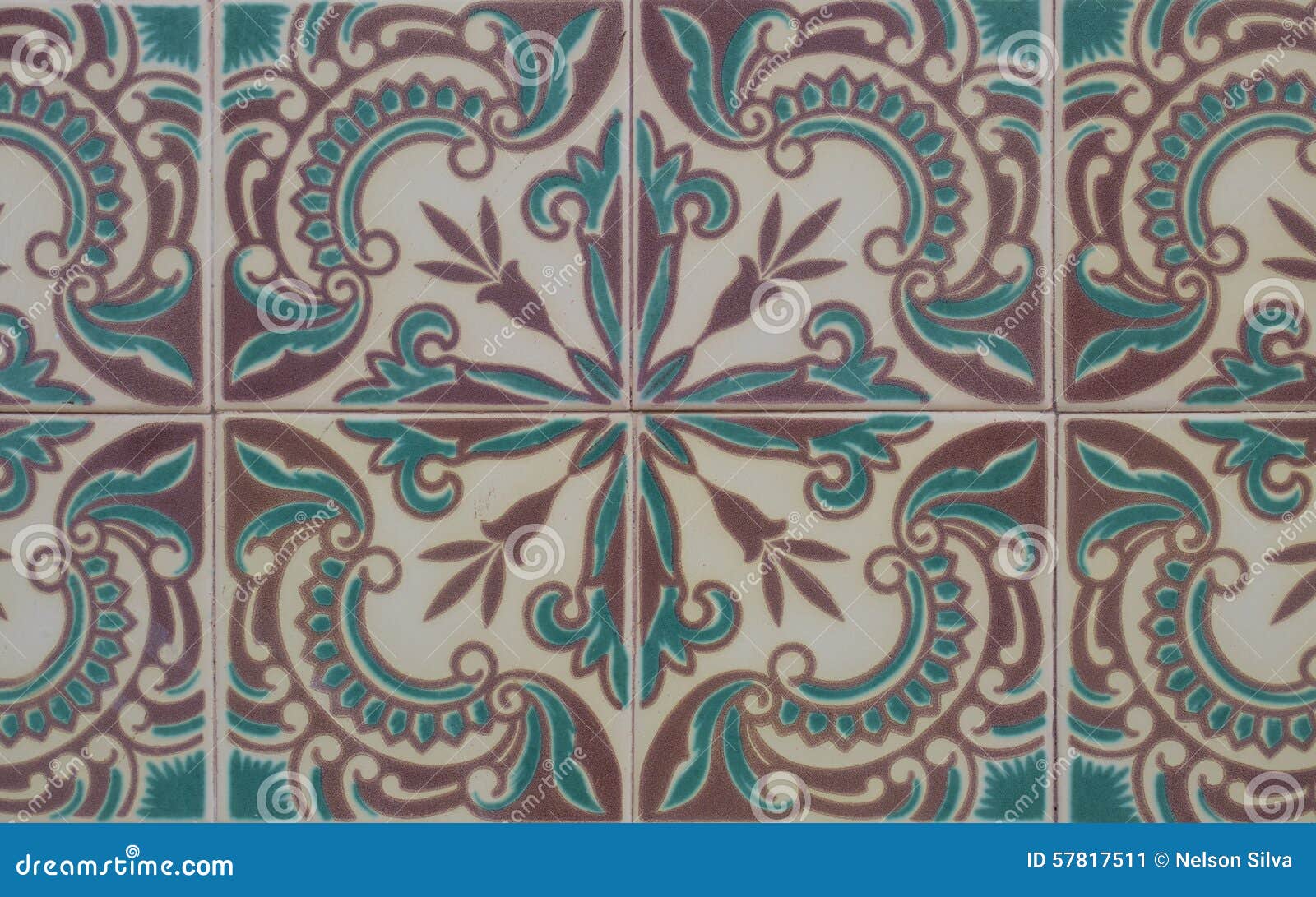 Vintage ceramic tile stock image. Image of pattern, painting - 57817511