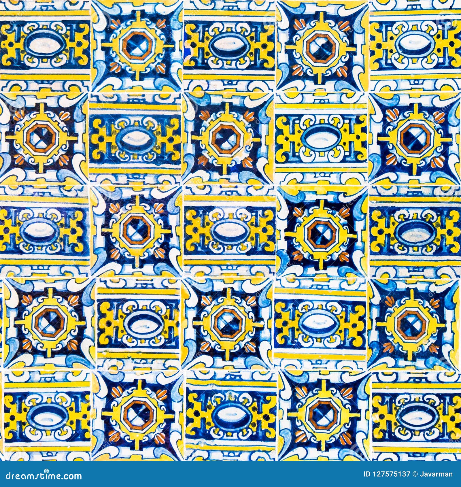 Vintage Ceramic Tiles Background, Perfect Colorful Pattern Stock Image ...