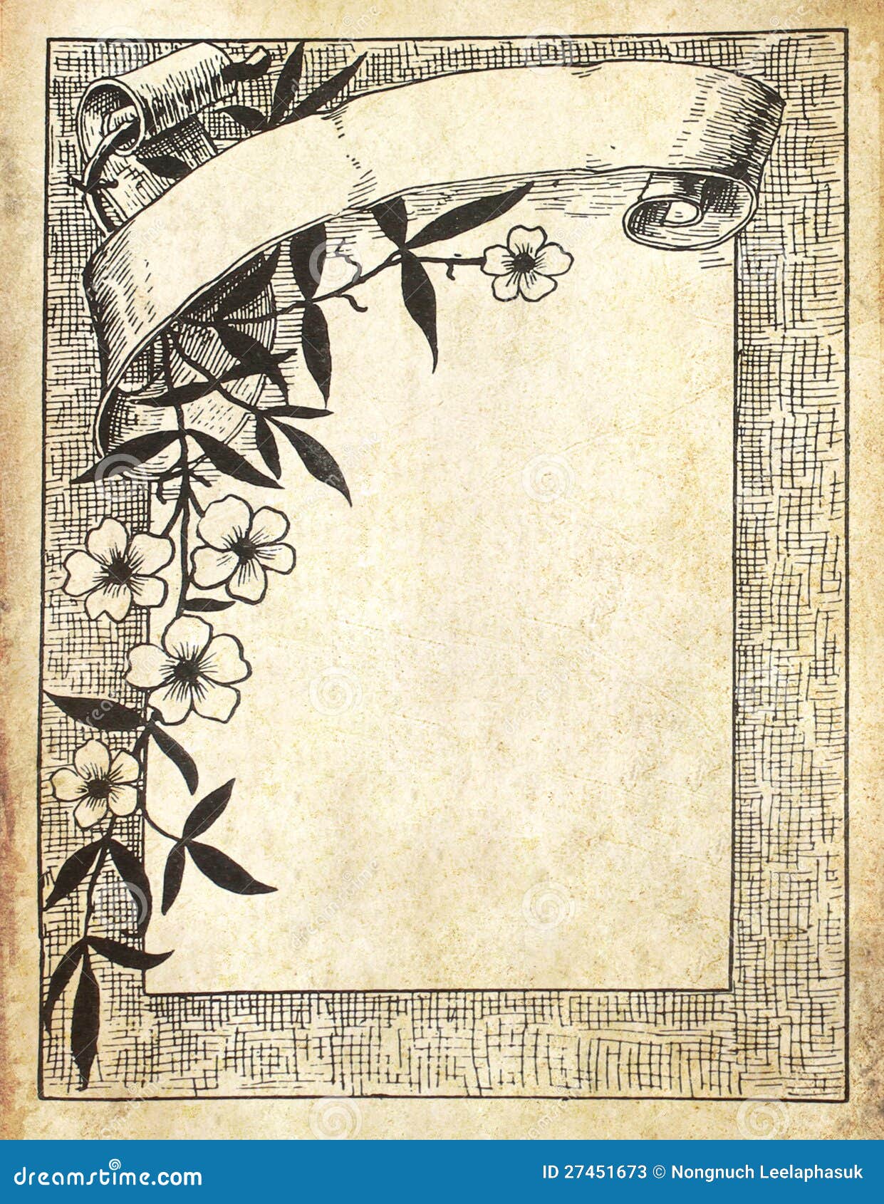 Vintage Certificate on Old Paper Stock Illustration - Illustration of ...