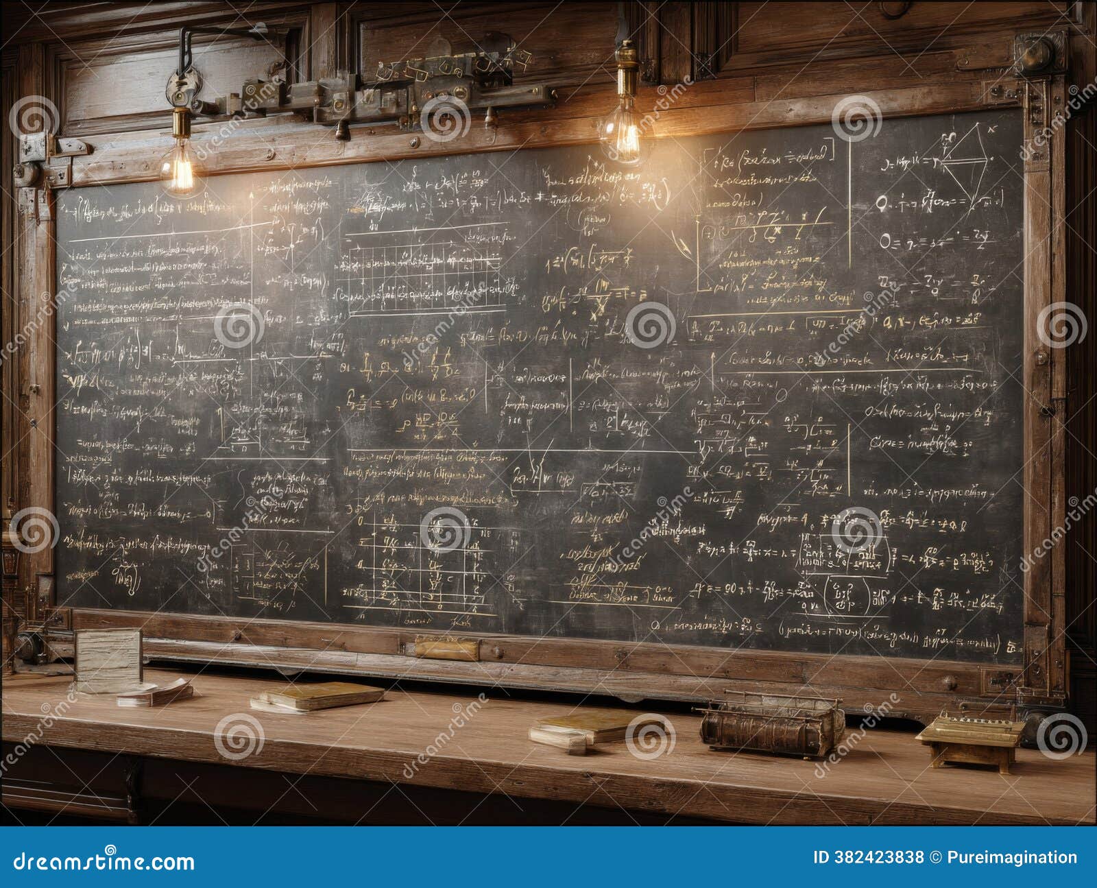 Rustic Classroom Scene A Charming, Vintage Classroom With A Chalkboard ...
