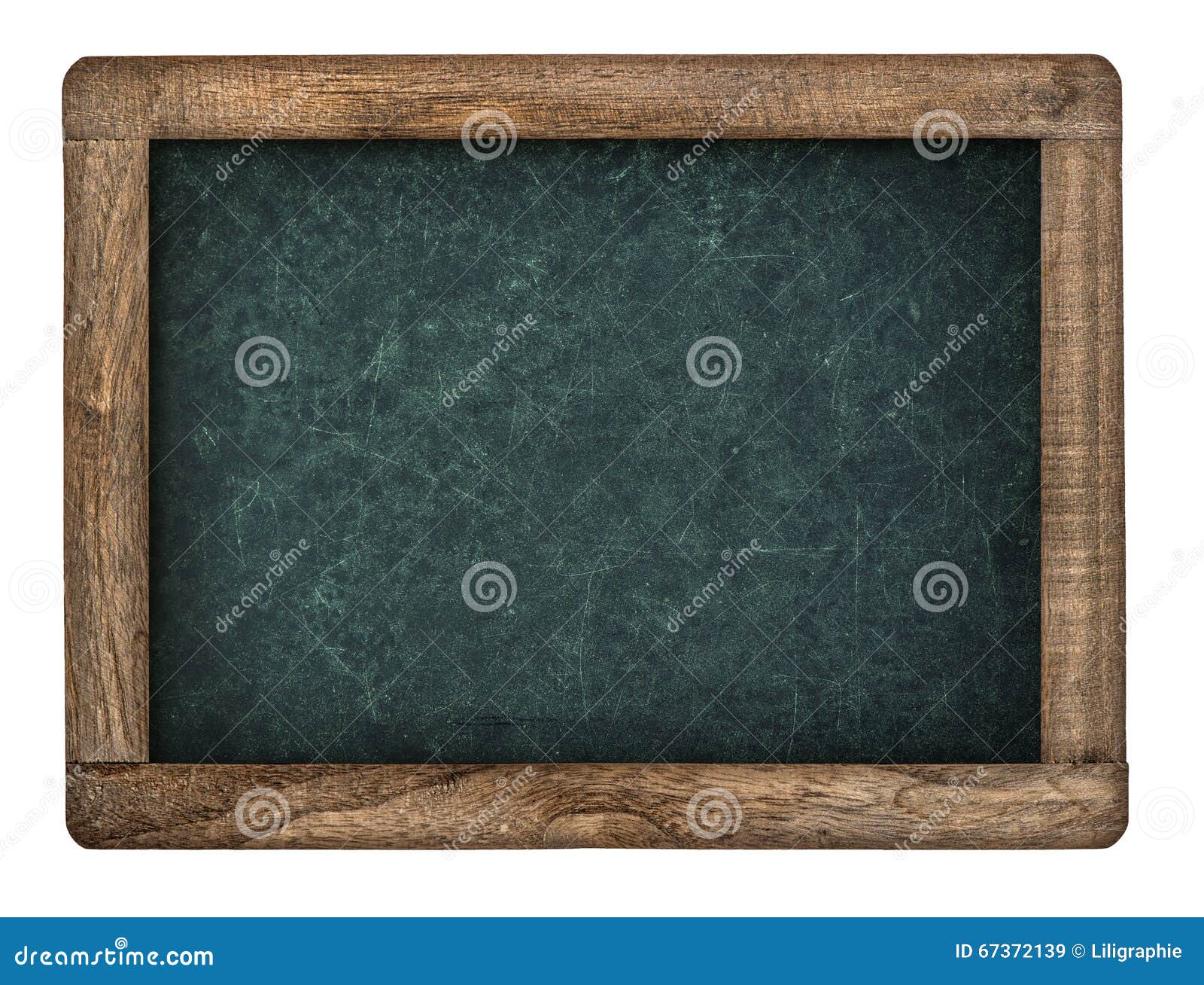 Vintage Chalkboard with Wooden Frame Isolated on White Stock Image ...