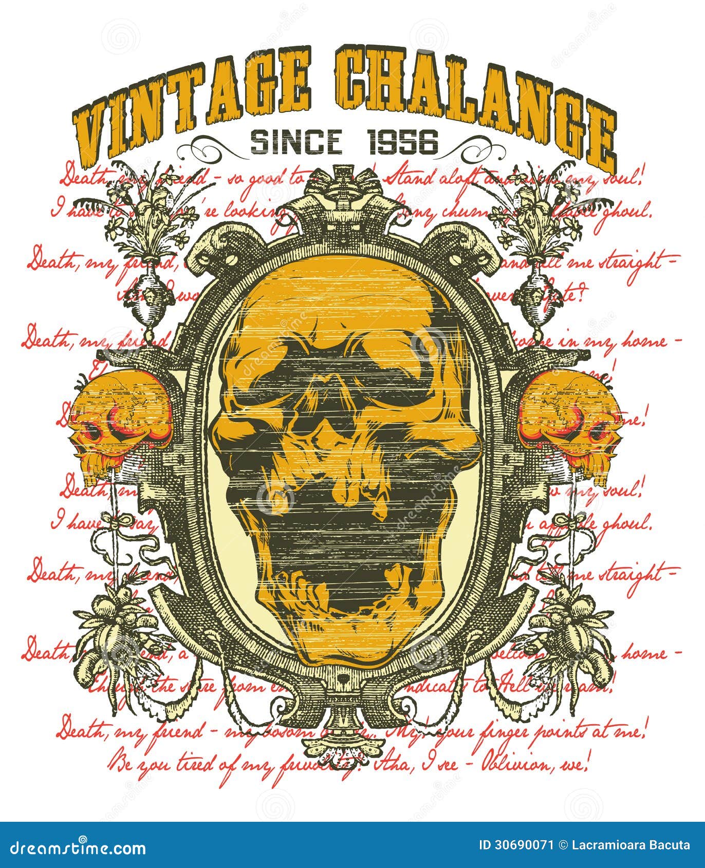 Vintage challenge stock vector. Illustration of mark - 30690071