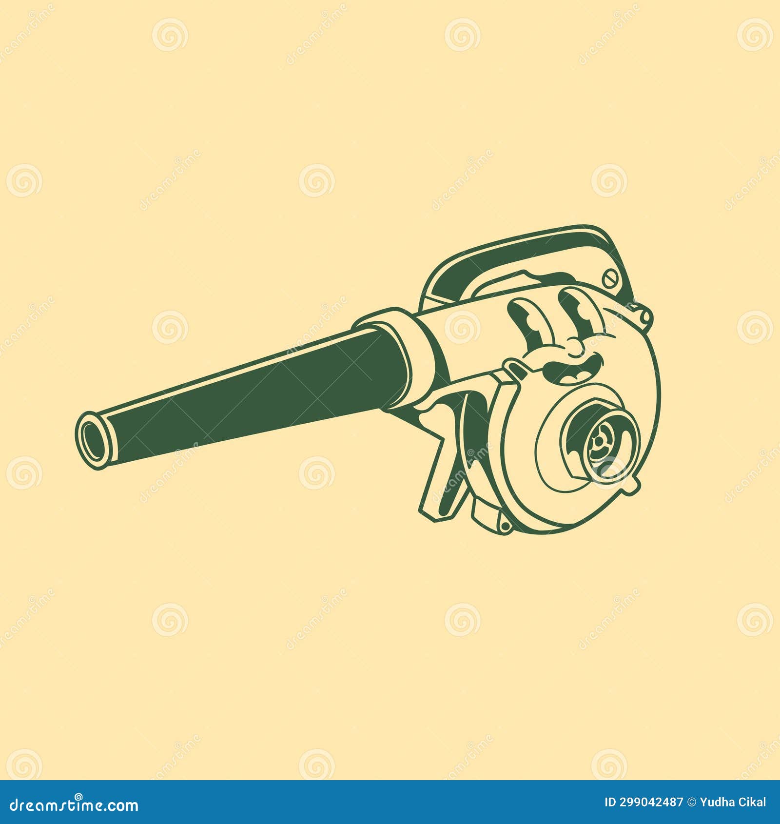 Vintage Air Blower Bellows Cartoon Vector | CartoonDealer.com #83849079