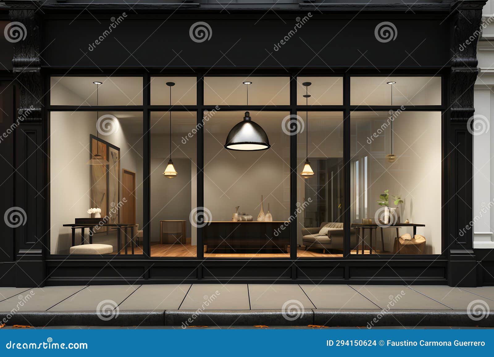 Vintage Charming Store Front with Wood Carpentry and an Elegant Retro ...