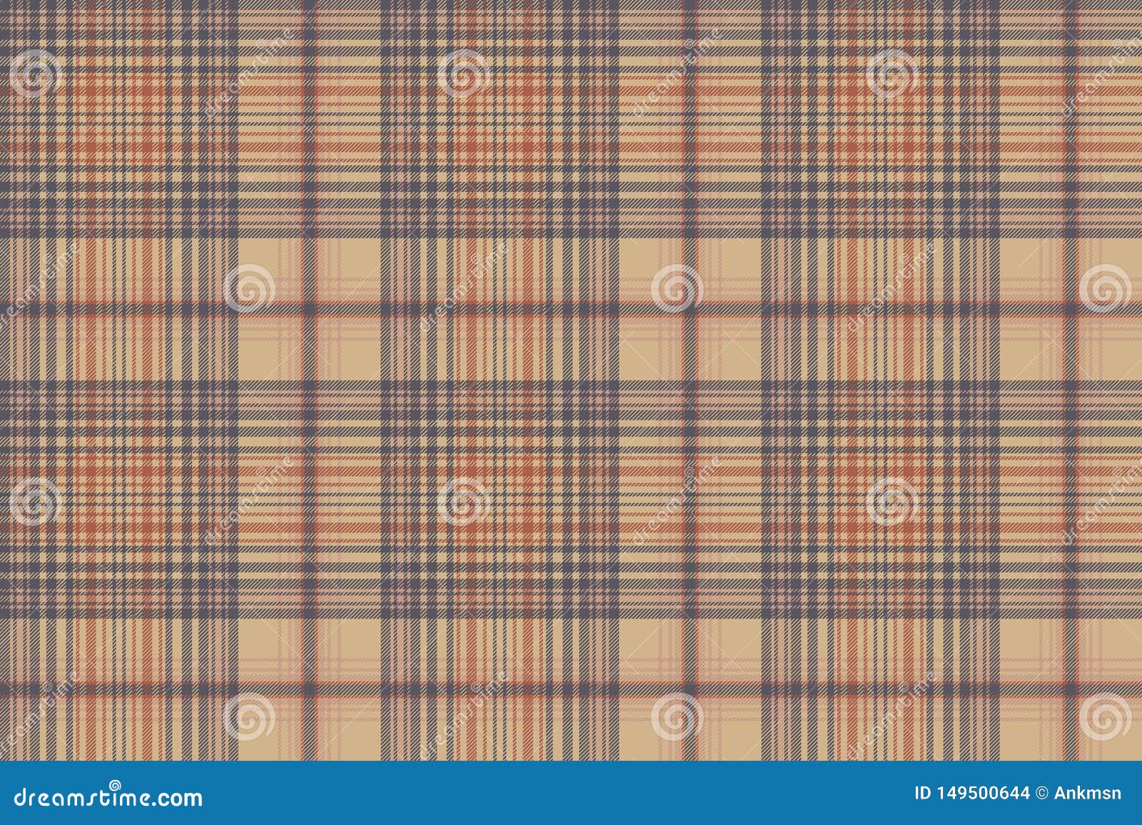 Vintage Check Fabric Texture Plaid Seamless Pattern Stock Vector ...