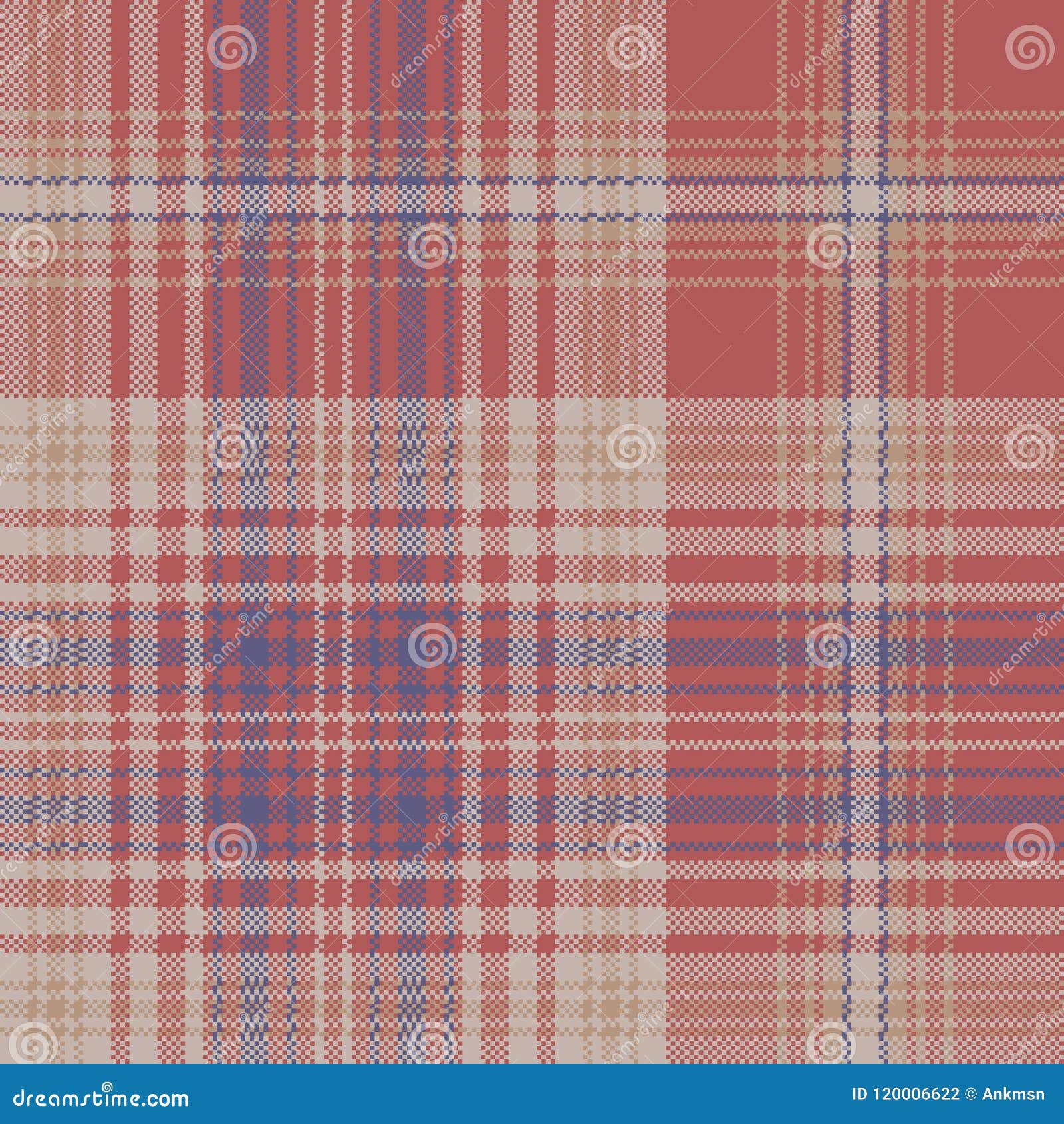 Vintage Check Plaid Fabric Texture Seamless Pattern Stock Vector ...