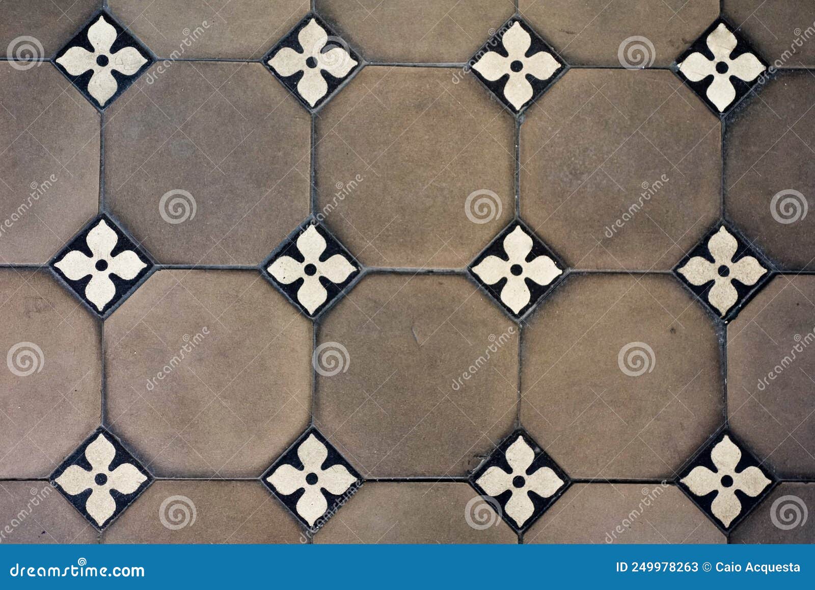 Vintage Checkered Tile Ceramic Floor, Abstract Seamless Pattern Stock ...