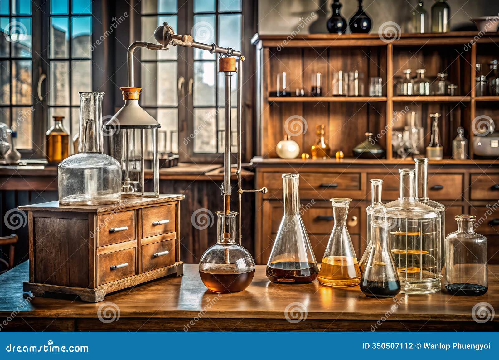 Vintage Chemistry Lab Setup with Formaldehyde Solution a Look at ...