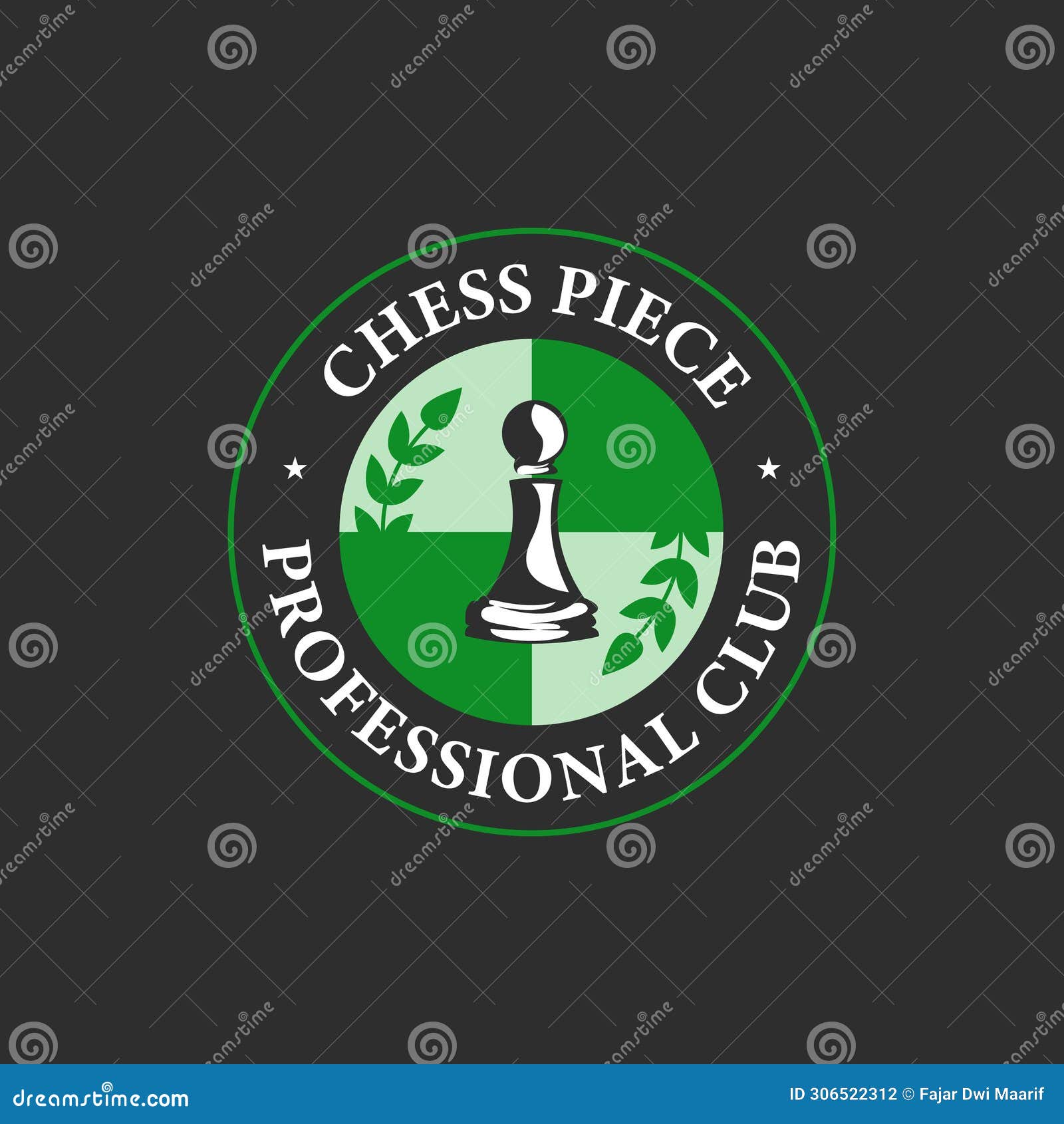 Vintage Chess Piece Logo Template Emblem Icon. Vector Illustration of ...
