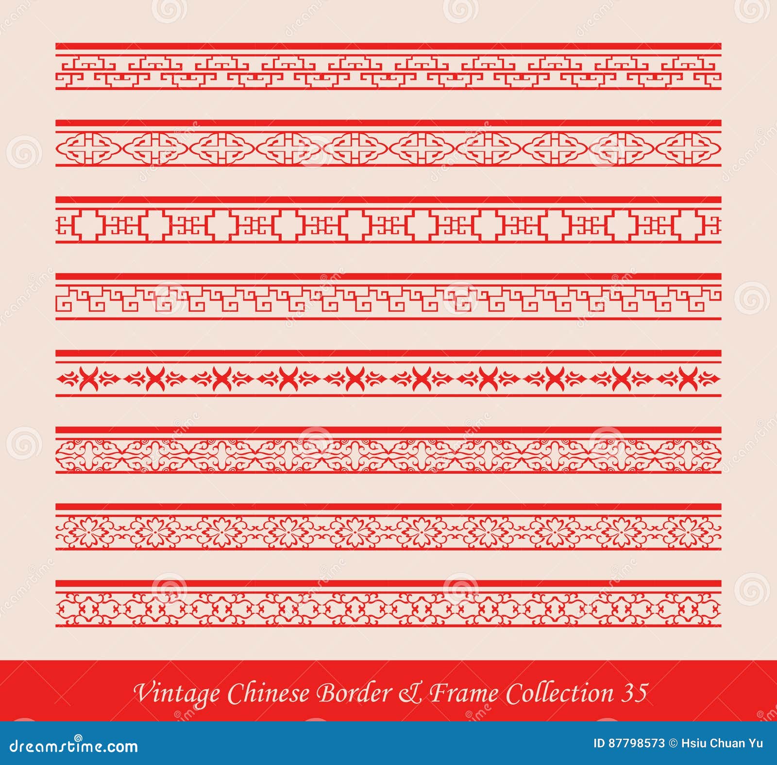 3D Chinese Border Frame Vector Illustration | CartoonDealer.com #116793916