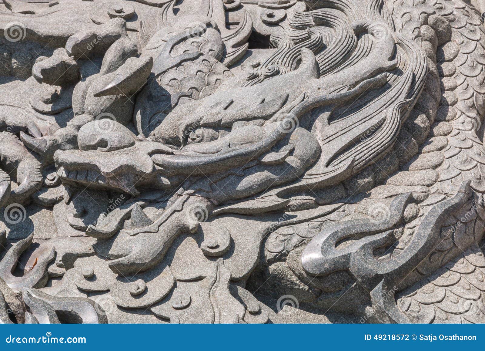 Vintage Chinese Stone Dragon Statue Stock Photo - Image of esoteric ...