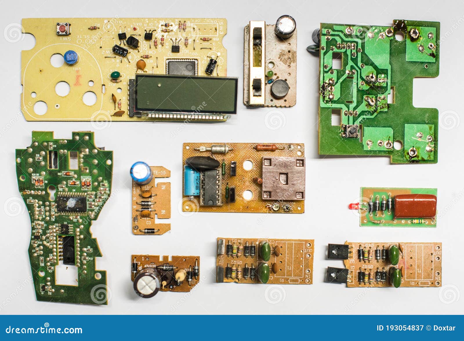 Vintage Chip Boards of Electronic Devices Stock Image - Image of ...