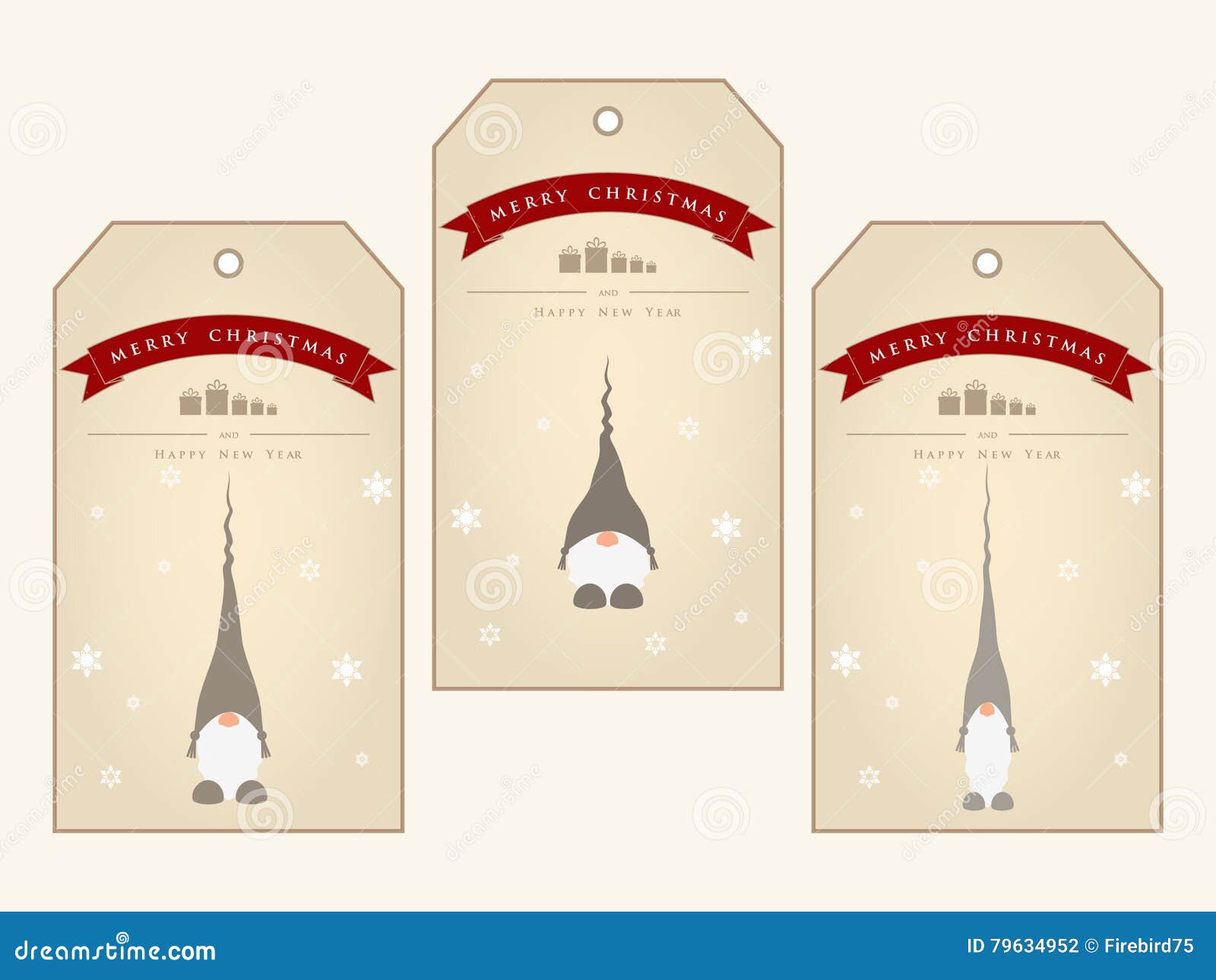 Gift Tags Template Cartoon Vector Clipart | CartoonDealer.com #41776362