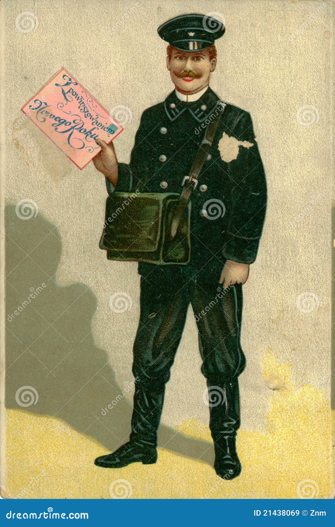 Smiling Postman Holding Package Royalty-Free Stock Photography ...