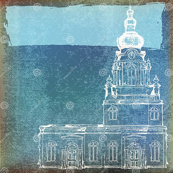 Vintage Church Background stock vector. Illustration of chapel - 19918341