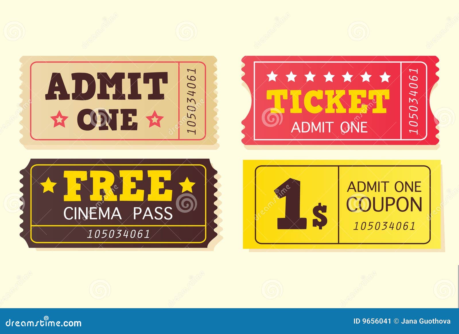 Vintage ticket clip art