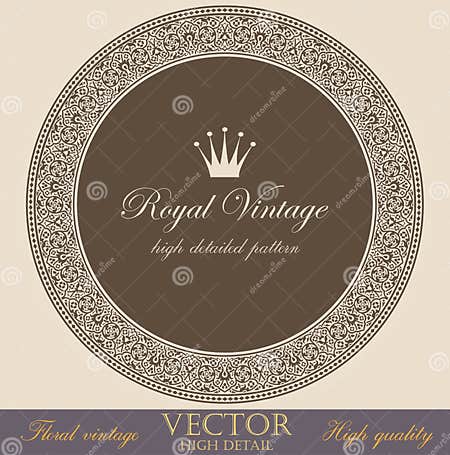 Vintage Circle Borders and Frames Set. Stock Vector - Illustration of ...