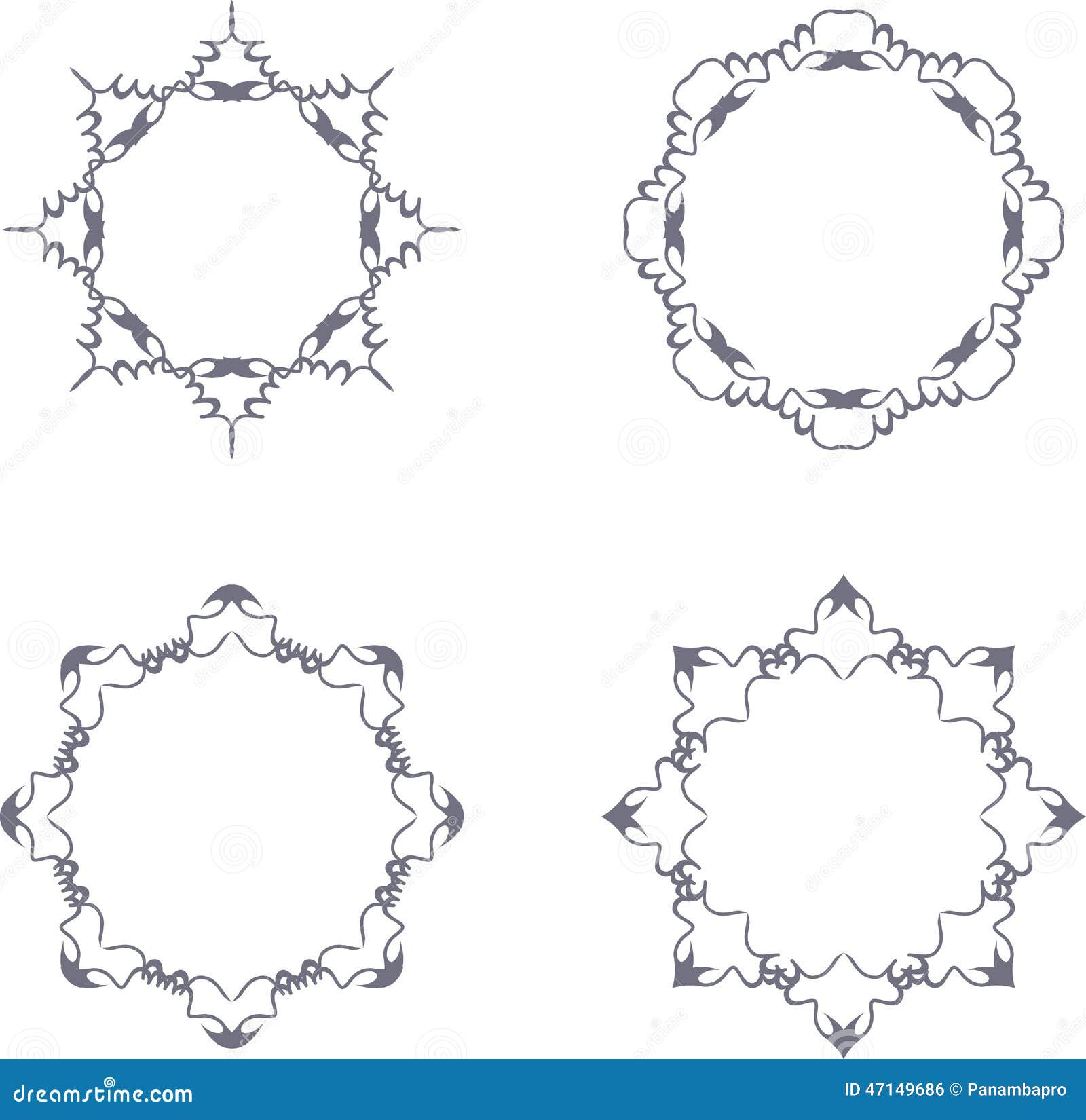 Vintage circle frame stock vector. Illustration of fantastic - 47149686