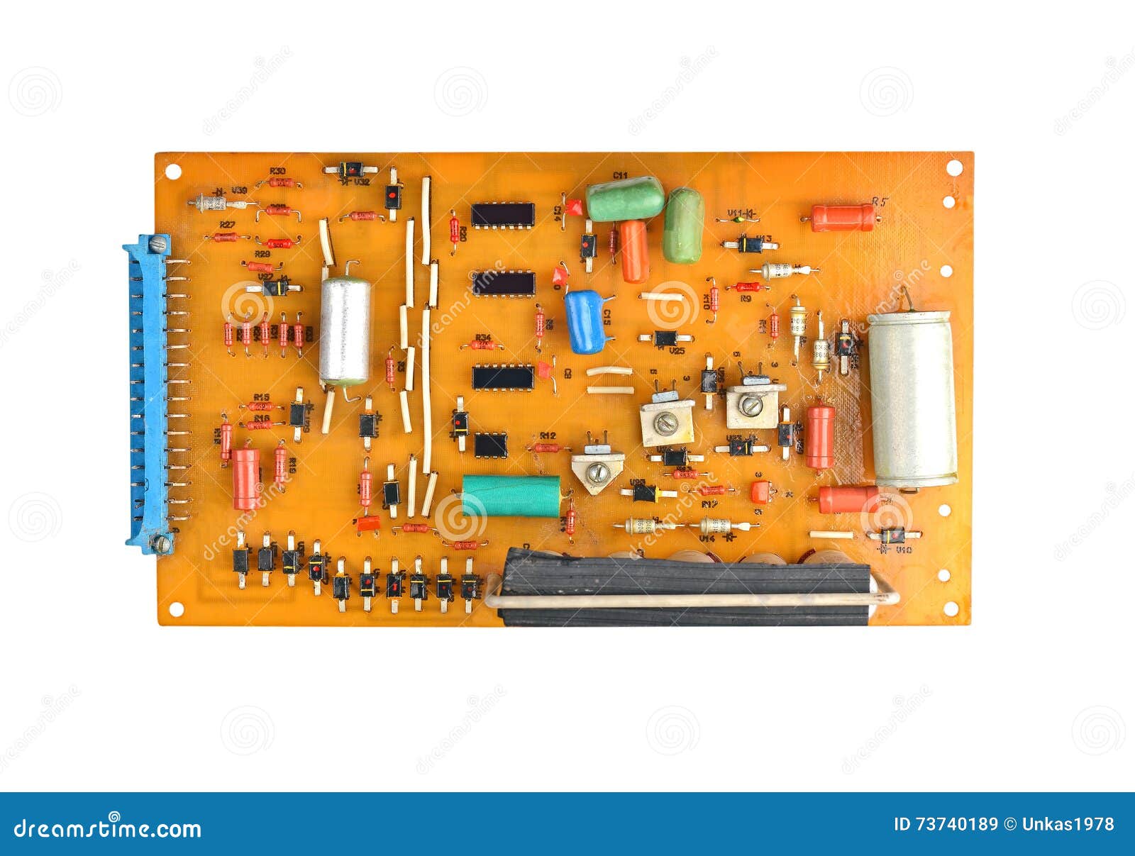 Vintage circuit board stock image. Image of board, hardware - 73740189