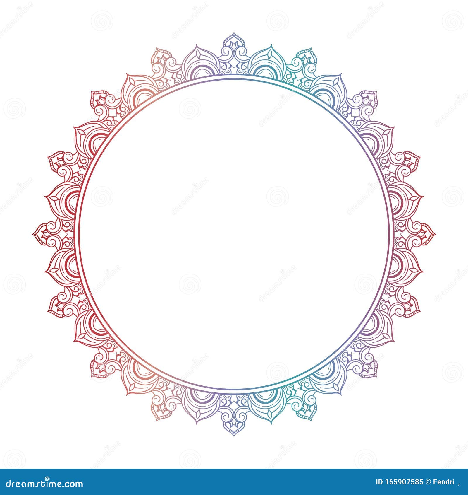 Mandala Frame.For The Design Of Frames Vector Illustration ...