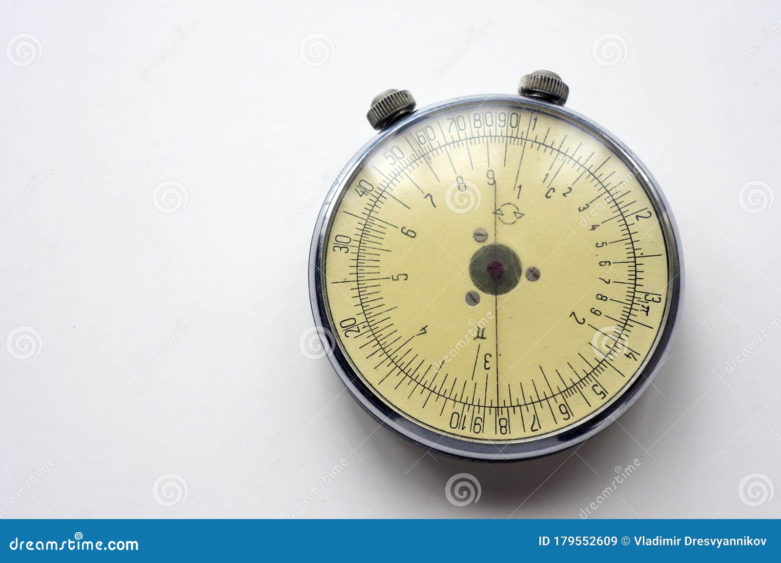 Vintage Circular Slide Rule on a White Background Stock Image - Image ...