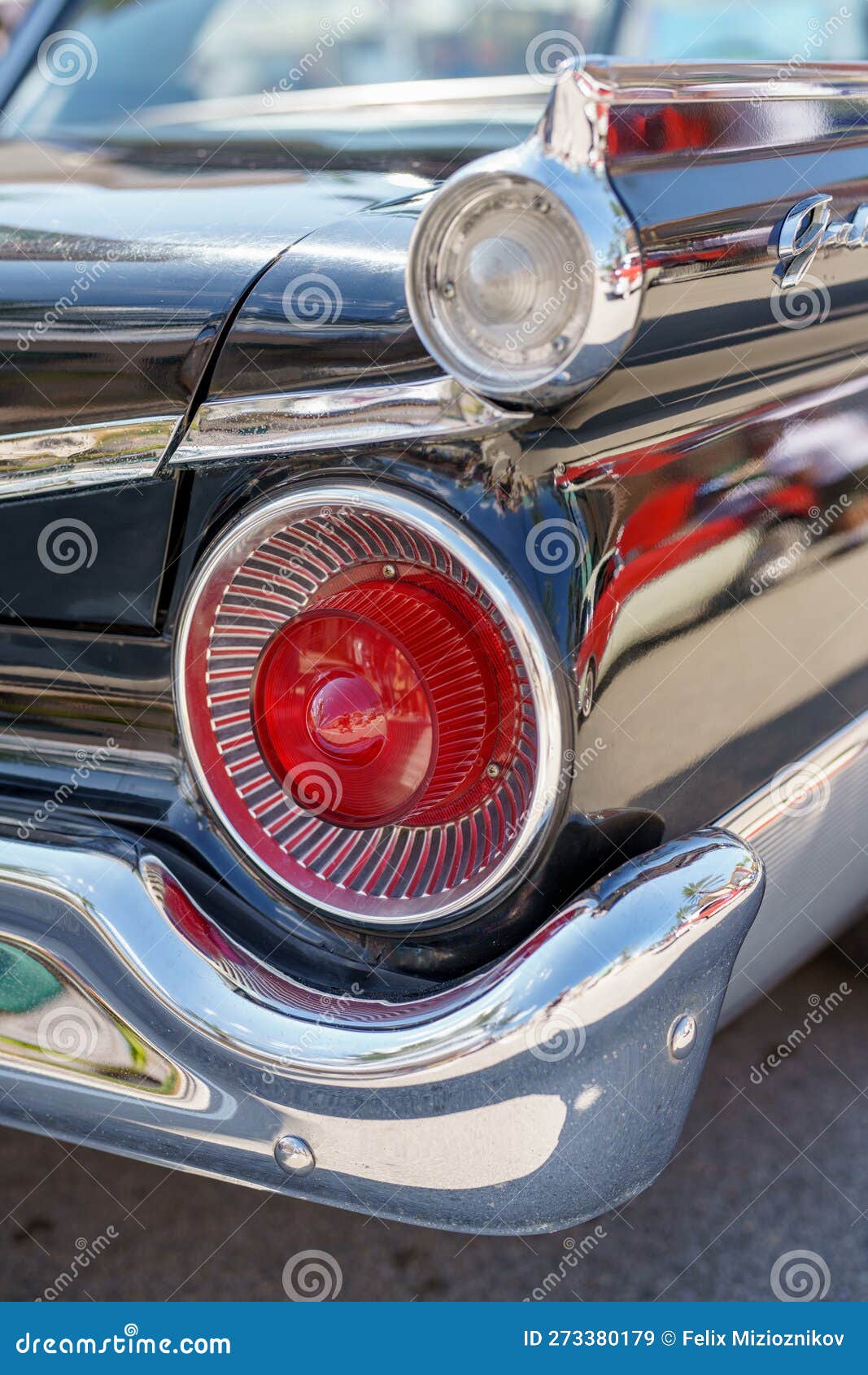 Vintage Classic Car Rear Tail Light Stock Image - Image of outdoors ...
