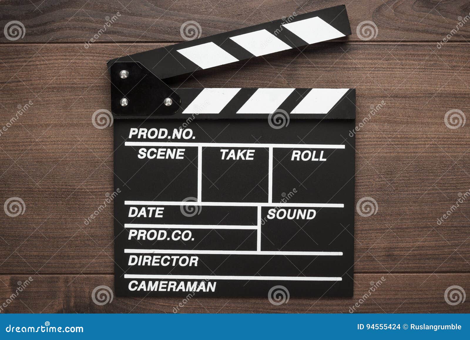 Vintage Classic Clapperboard Stock Photo - Image of clapper, camera ...