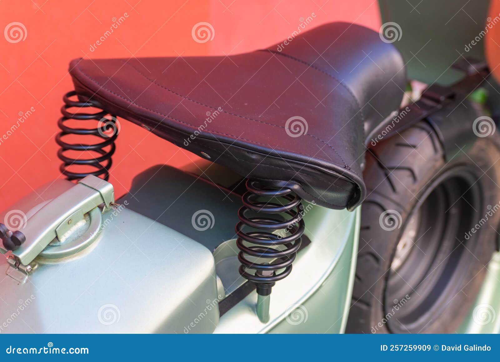 Vintage Classic Motorcycle Seat, with Springs Stock Image - Image of ...