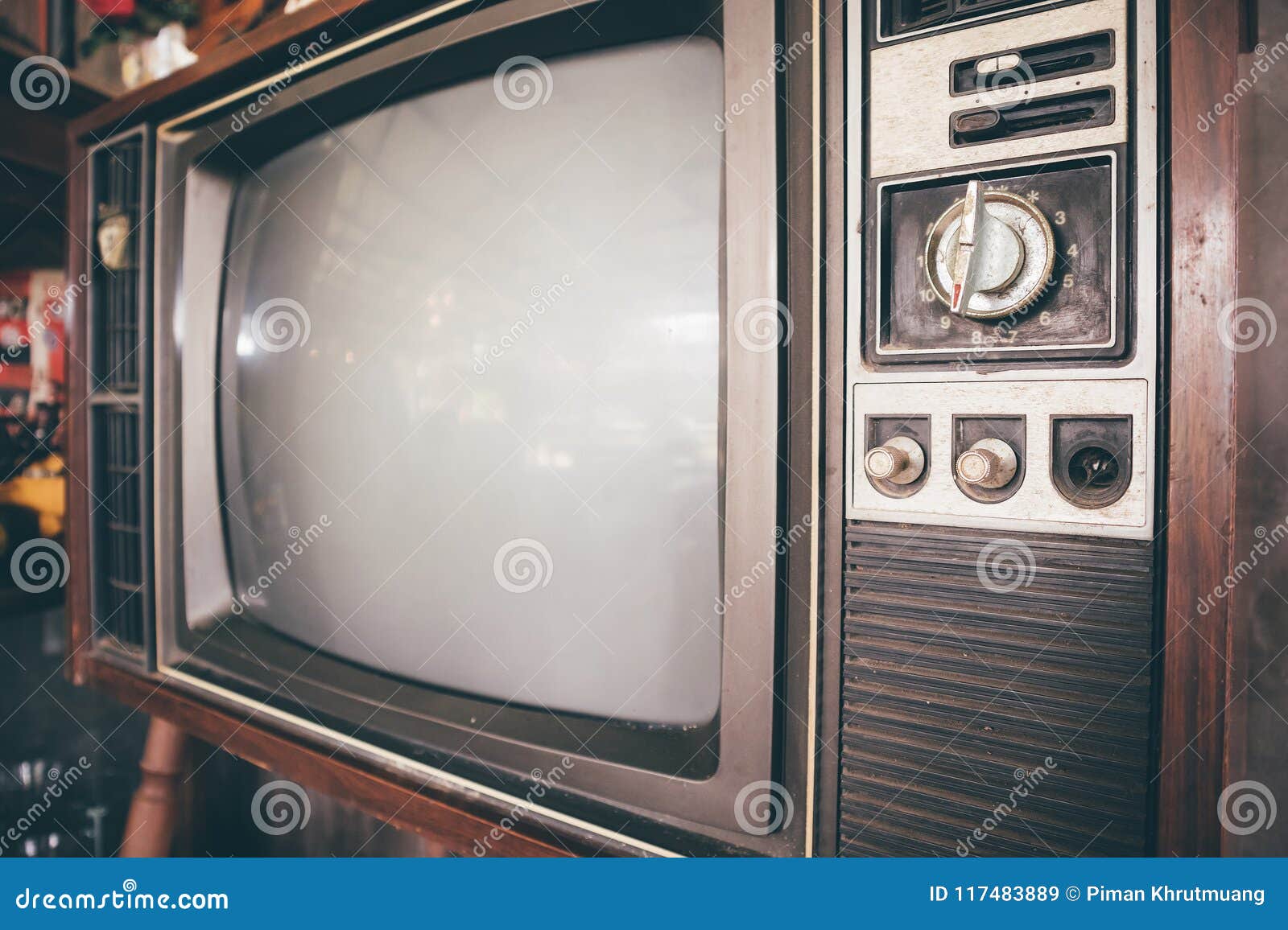 Vintage Classic Retro Television Stock Image - Image of electrical ...